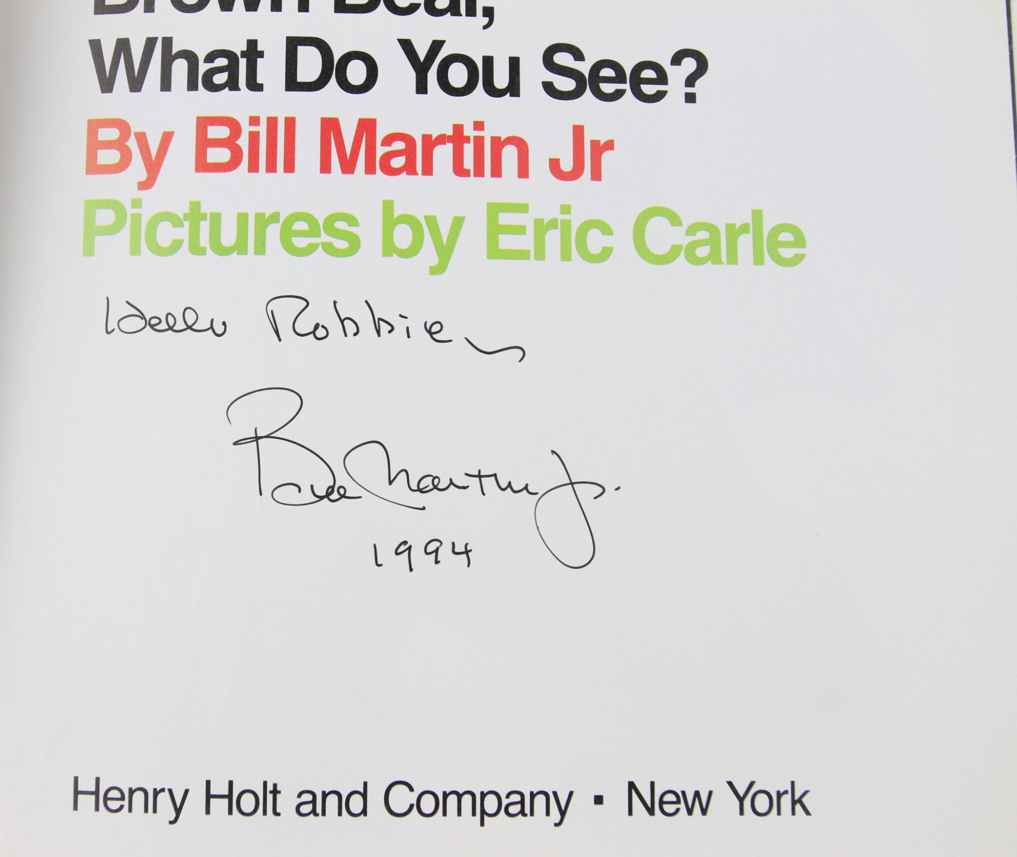 Brown Bear, Brown Bear, What do you See? (Signed) by Martin, Jr., Bill ...