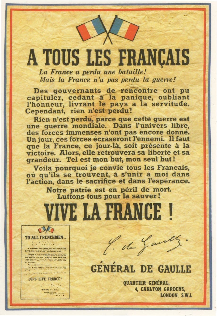 Vive La France 1940 WW2 War French Military Poster Postcard: Manuscript ...