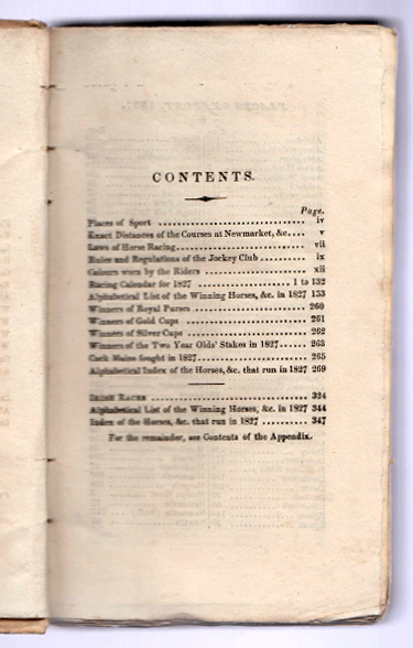 The Racing Calendar for 1827 by Johnson, R: Very Good Hardcover (1828 ...