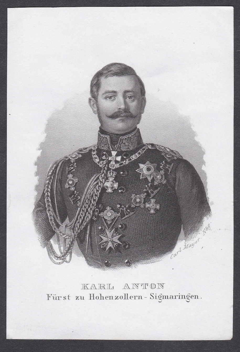 "Karl Anton Fürst zu Hohenzollern-Sigmaringen." - Karl Anton Joachim Zephyrinus Friedrich ...