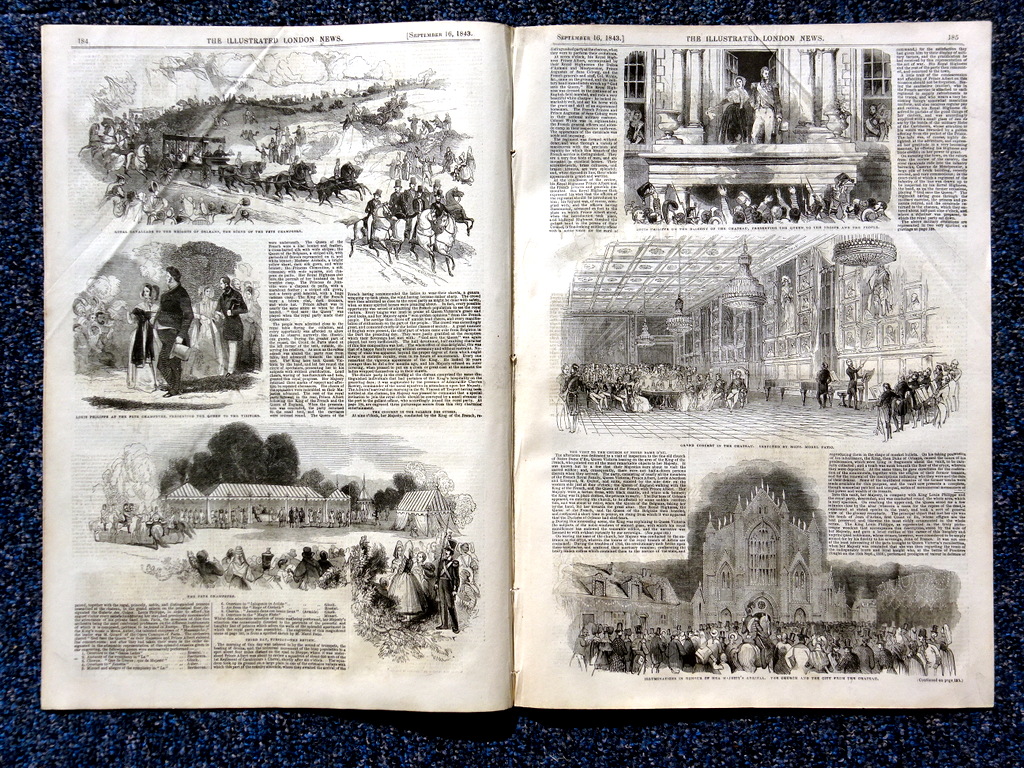 The Illustrated London News No 72 of 1843, September 16 (inc Queen ...