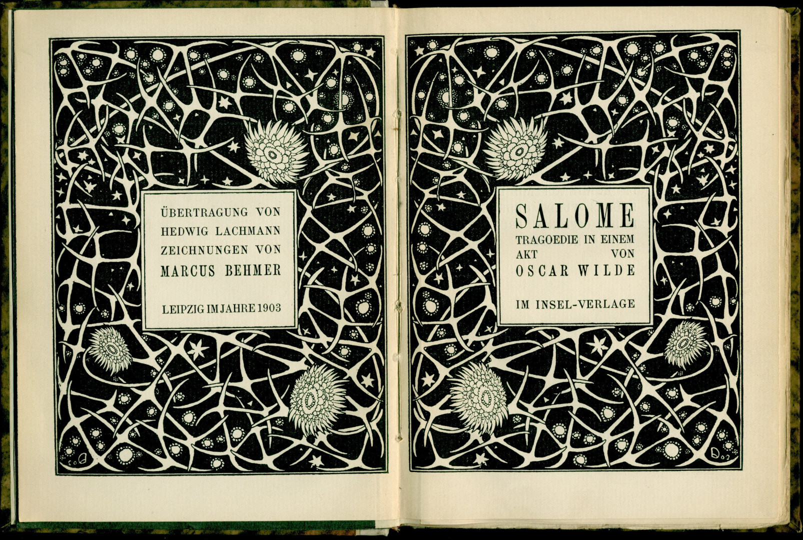 Salome. Tragoedie in einem Akt. Übertragung von Hedwig Lachmann ...