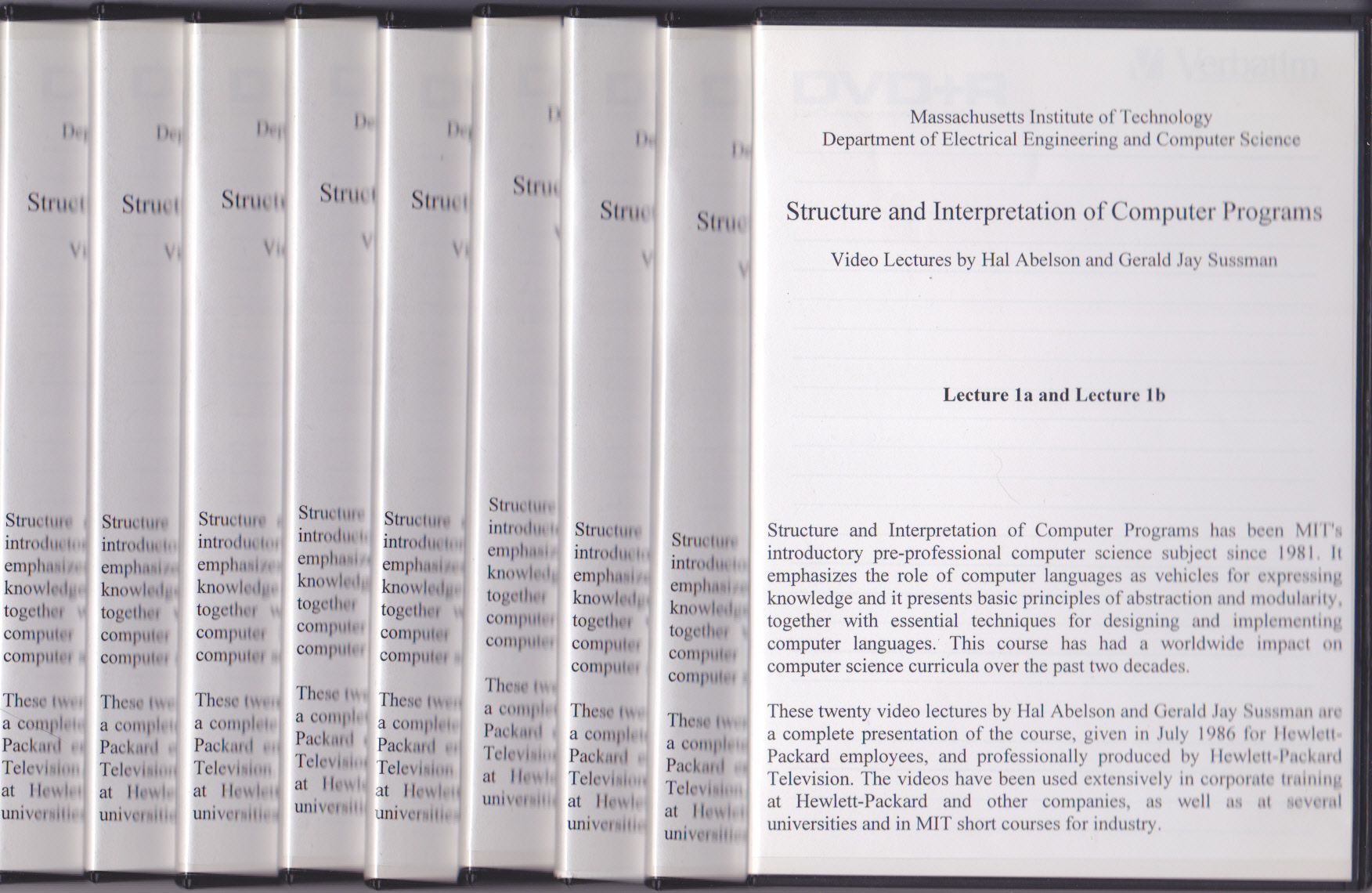 Structure and Interpretation of Computer Programs (Video Lectures) by ... Structure and Interpretation of Computer Programs (Video Lectures) by ...