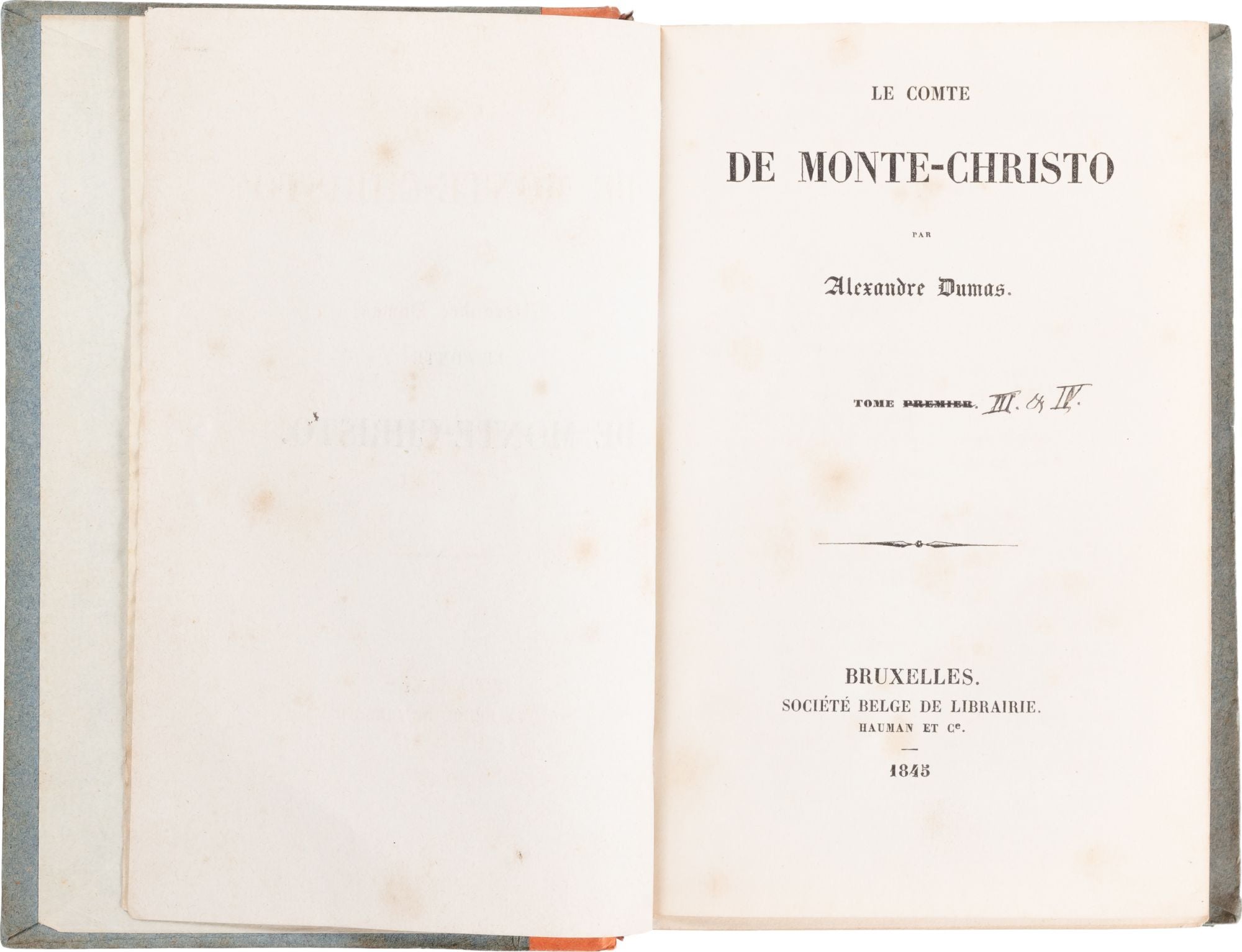 Le Comte de Monte Christo; [The Count of Monte Cristo] by Dumas ...