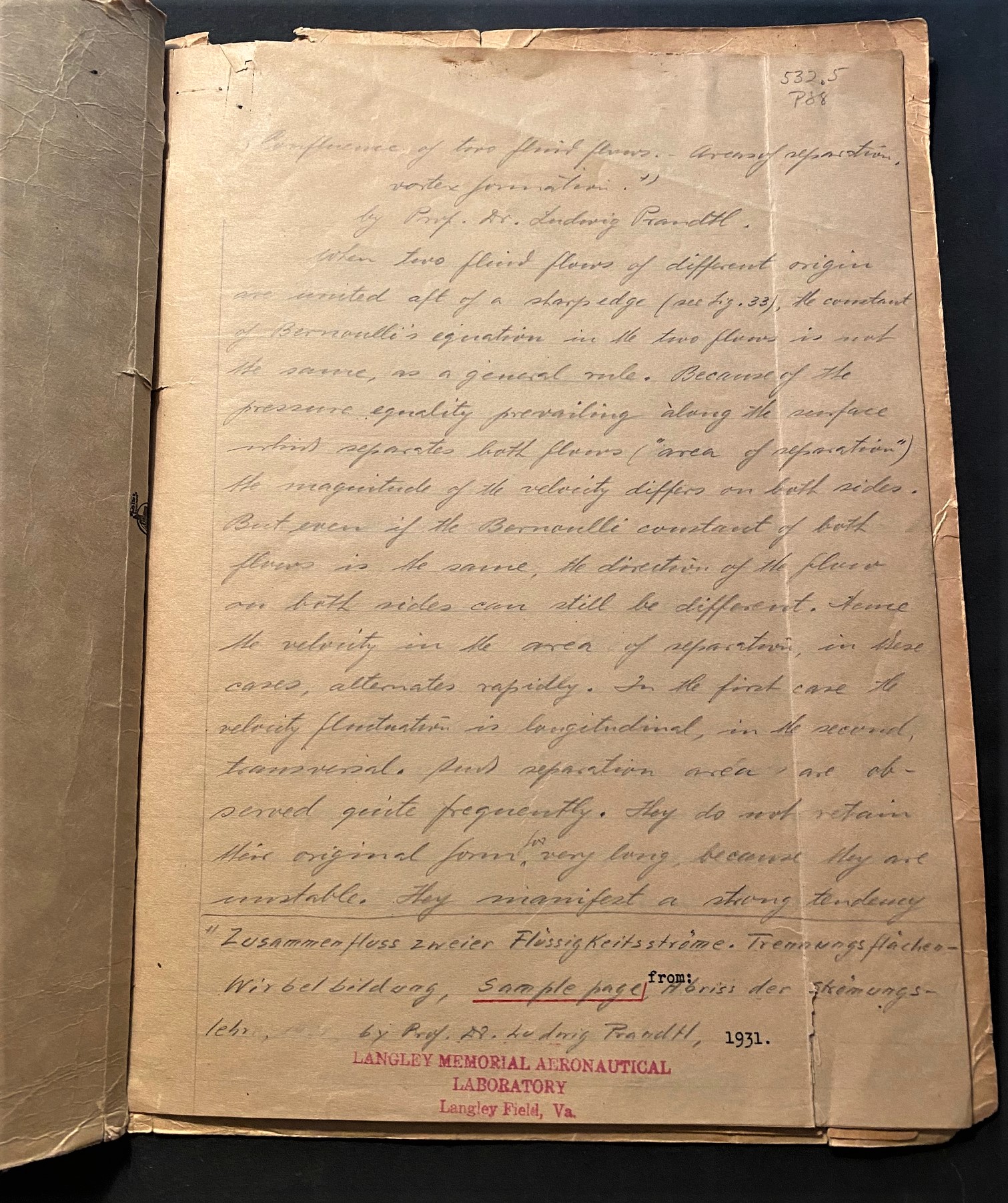 The Confluence of Two Fluid Flows Areas of Separation Vortex Formation ...