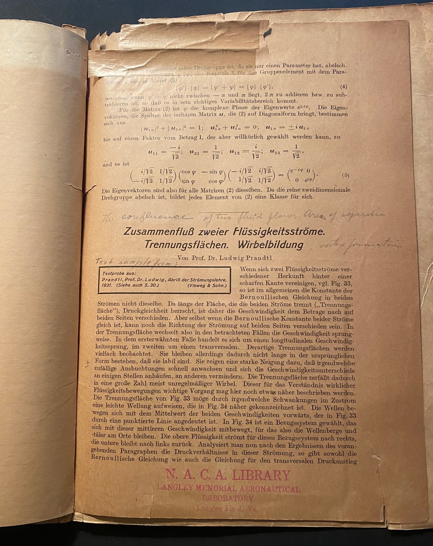 The Confluence of Two Fluid Flows Areas of Separation Vortex Formation ...