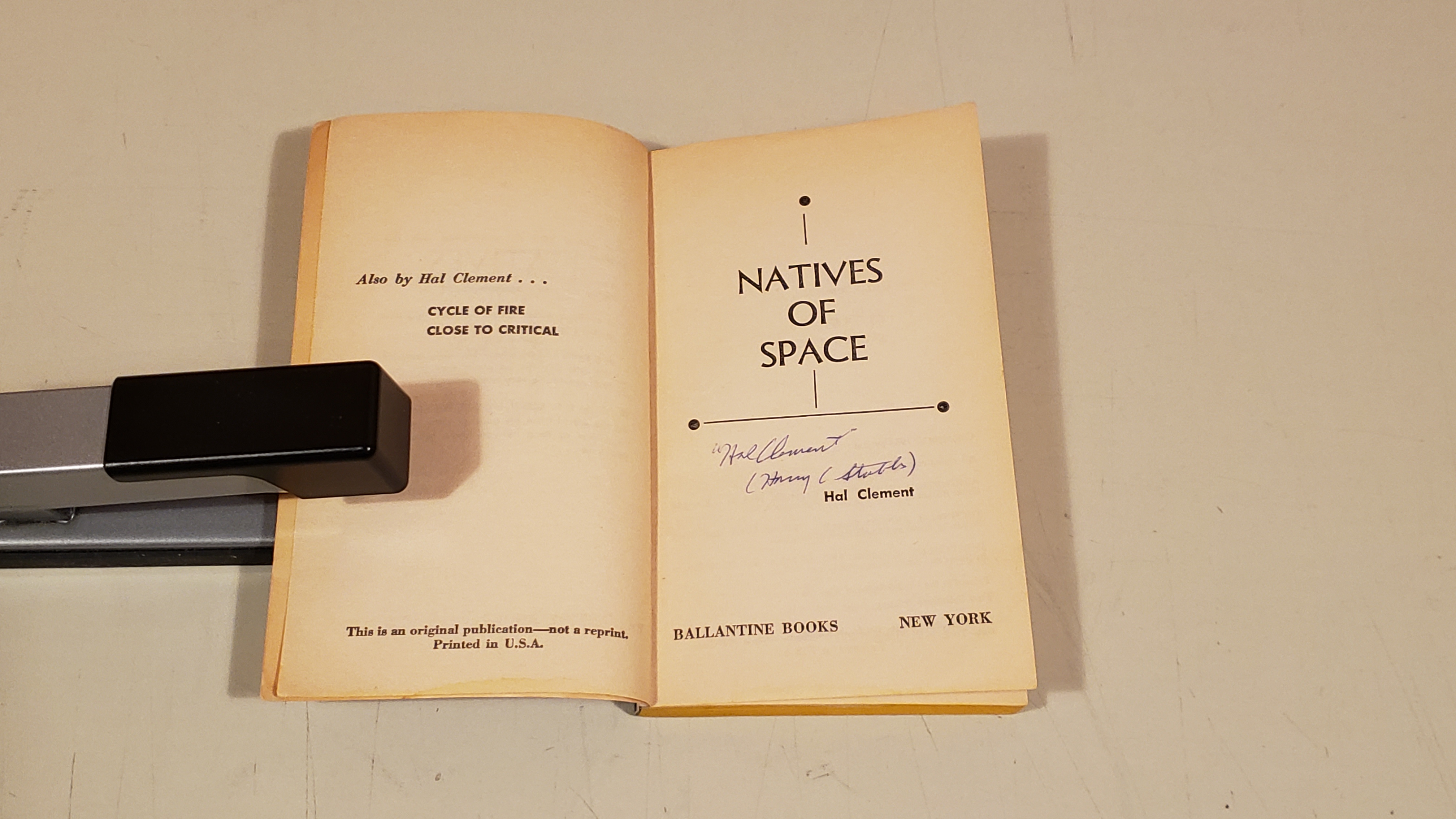 Natives Of Space: Signed by Clement, Hal: Very Good Mass Market ...