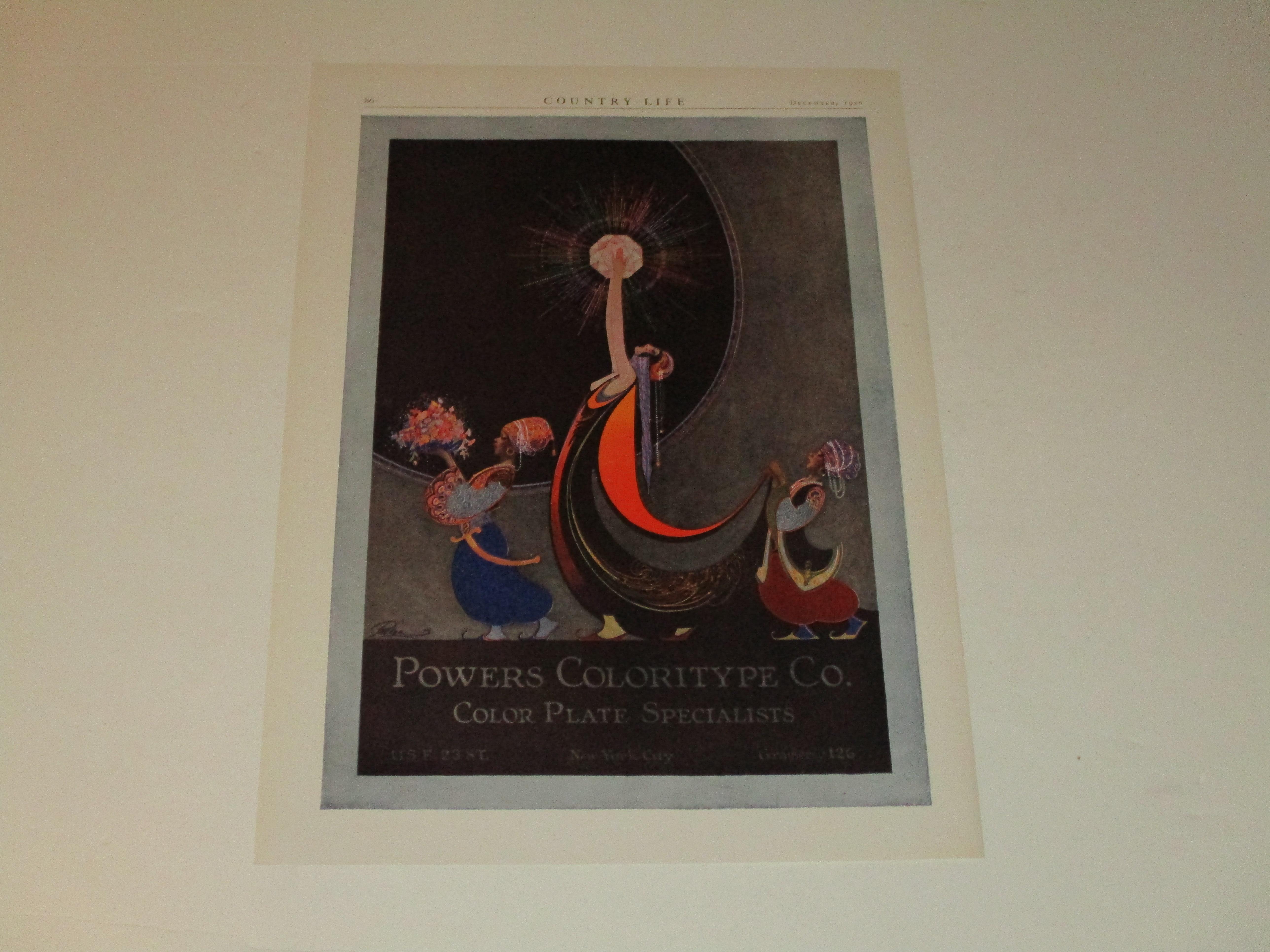 1920 Powers Coloritype Co. Art Deco Ad by Fred Packer: (1920) Art ...