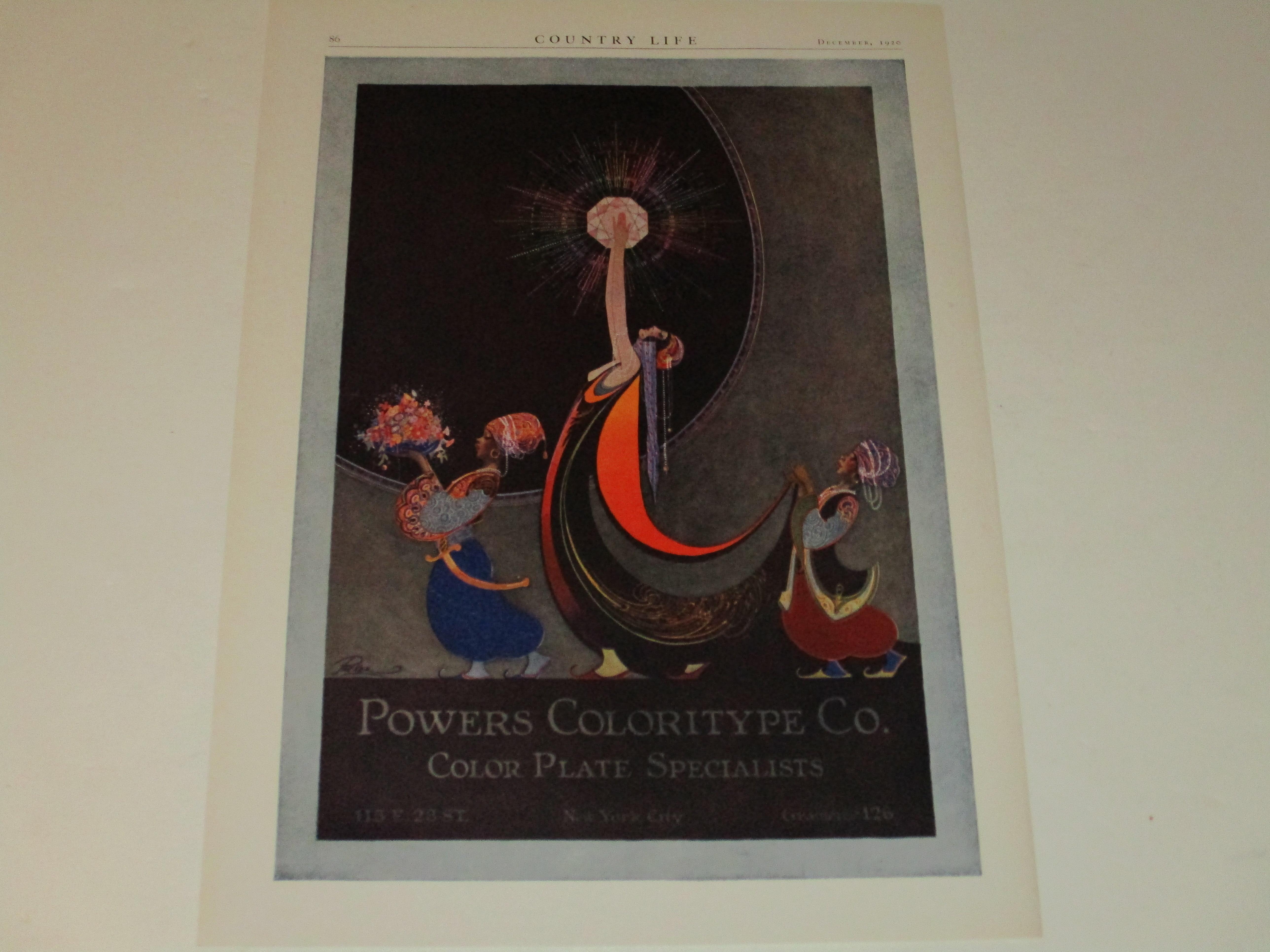 1920 Powers Coloritype Co. Art Deco Ad par Fred Packer: (1920) Art ...
