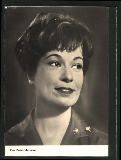 Ansichtskarte Schauspielerin Eva Maria Meineke: Manuskript ...