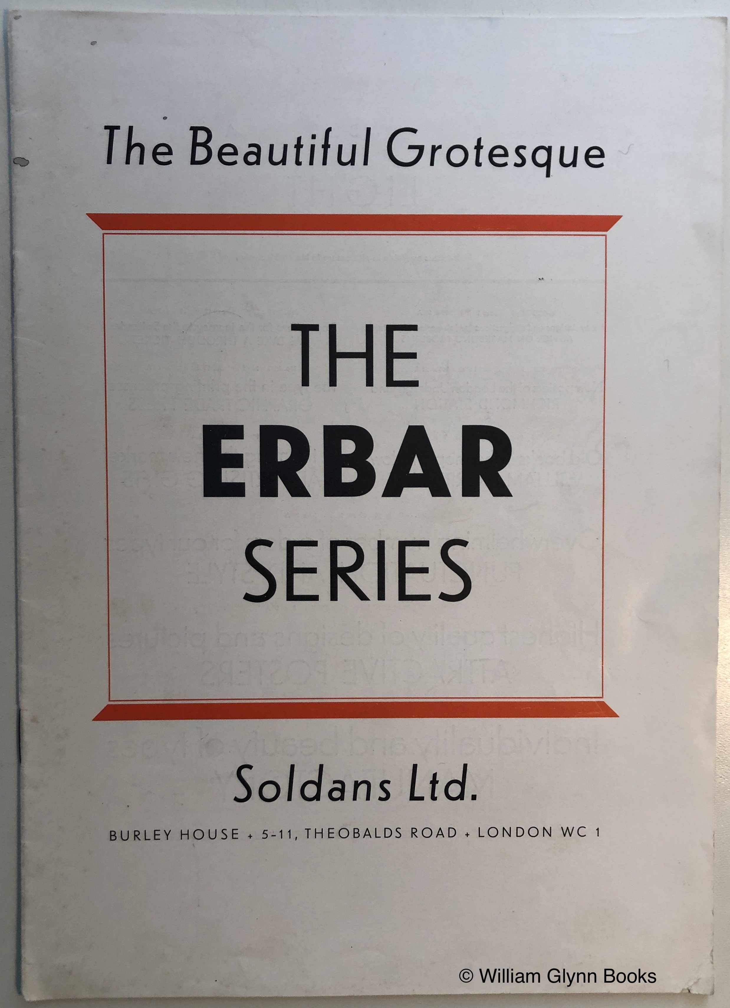 The Erbar Series. The Beautiful Grotesque: Very Good Stapled (1930 ...