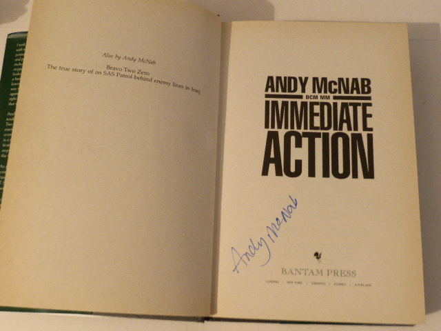 Immediate Action by McNab, Andy: Very Good Cloth (1995) First Edition ...