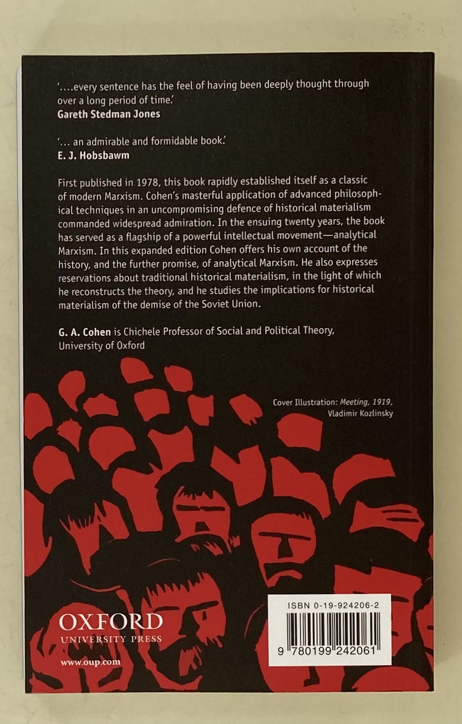 Karl Marx's Theory of History a defence by Cohen, G.A.: Fine Soft cover ...