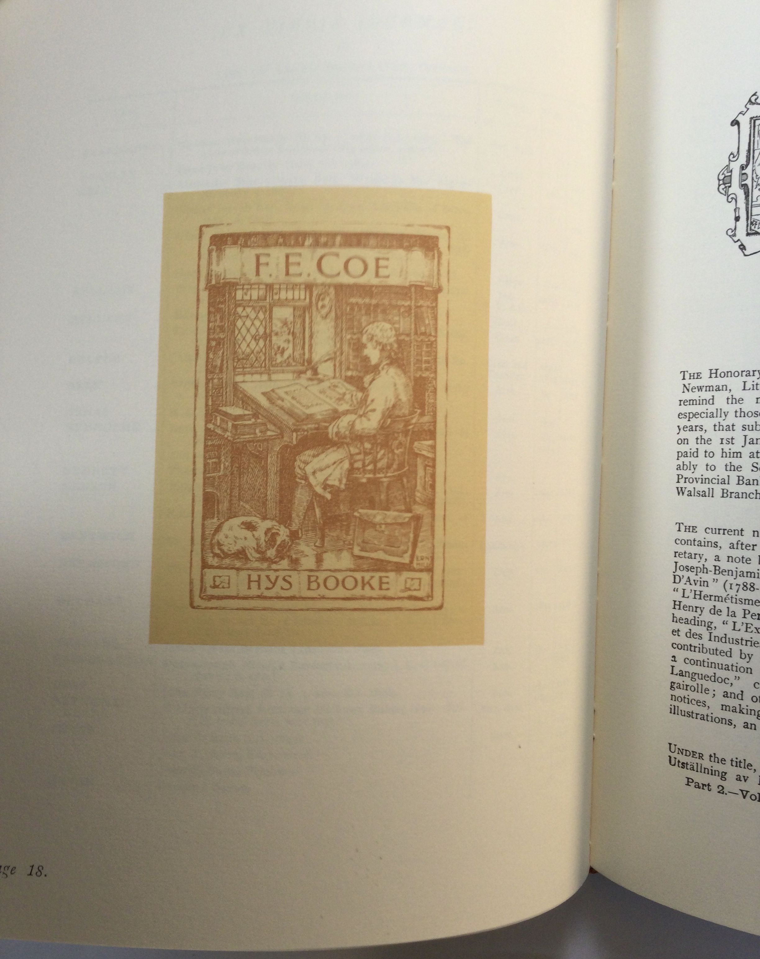 Journal of the Ex Libris Society, 18 volumes in 9, complete by Wright ...