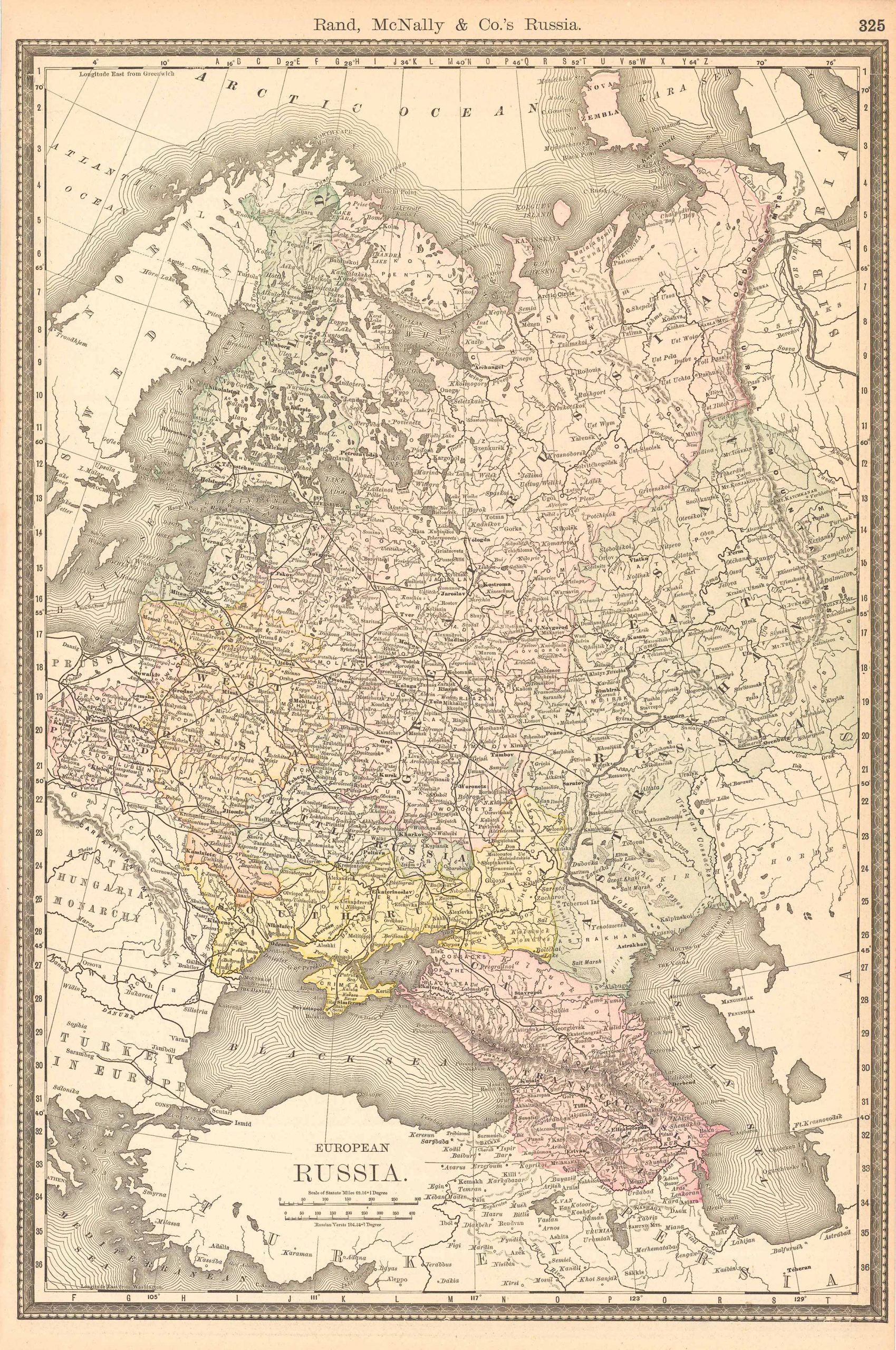 McNally's 1891 Map of Russia by Rand, McNally & Company: (1891) | Art ...