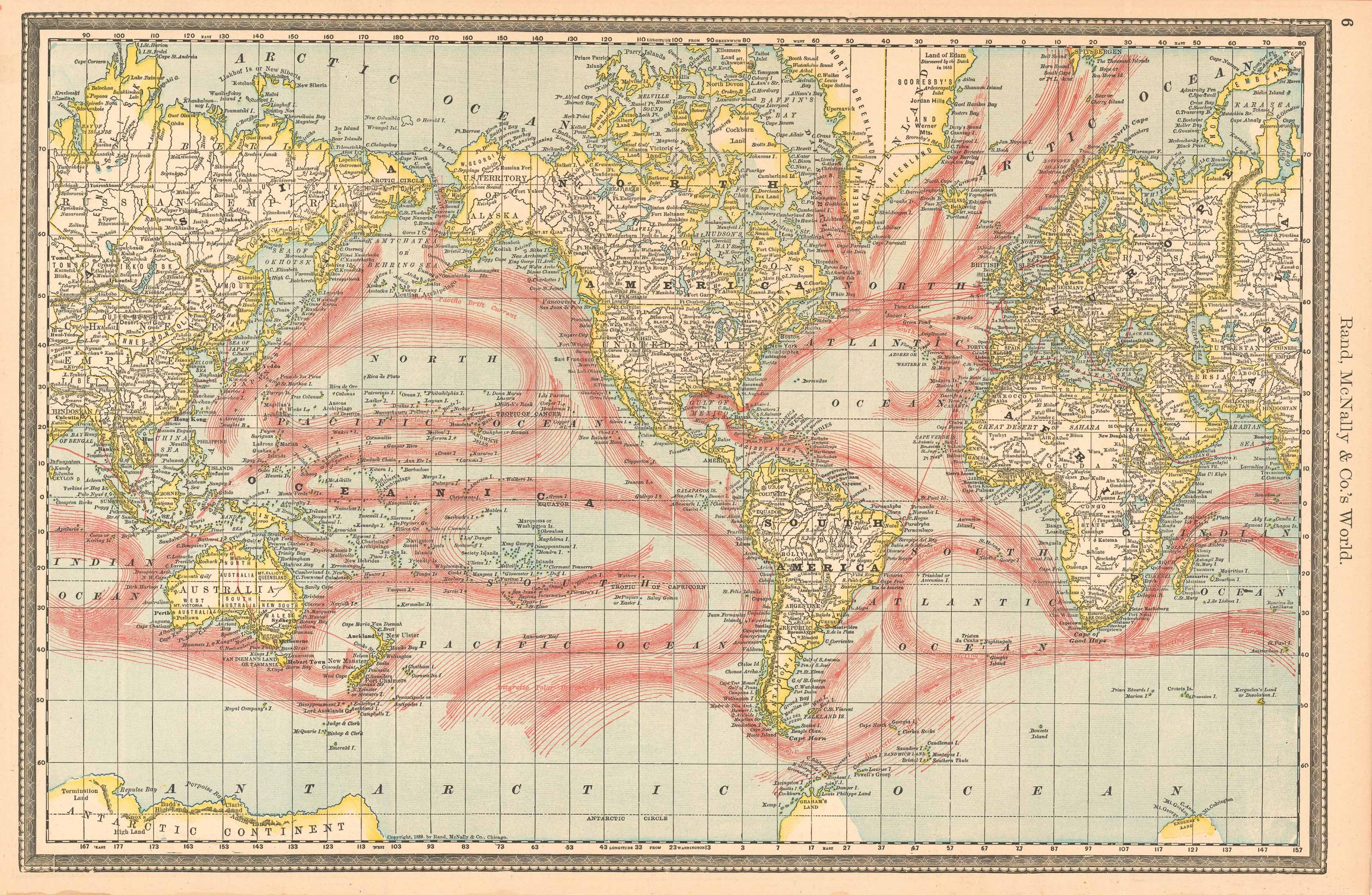 McNally's 1891 Map of the World Rand McNally & Co. | Barnebys