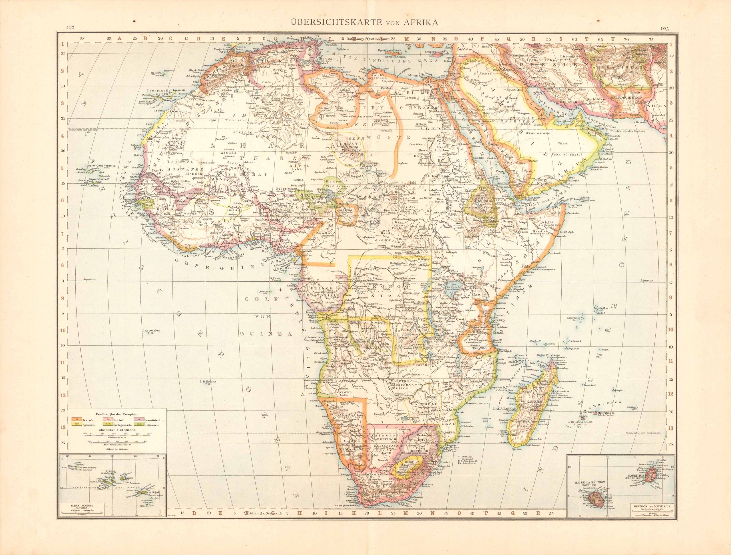 Ubersichtskarte Von Afrika (Outline Map of Africa) by Dr. Richard ...