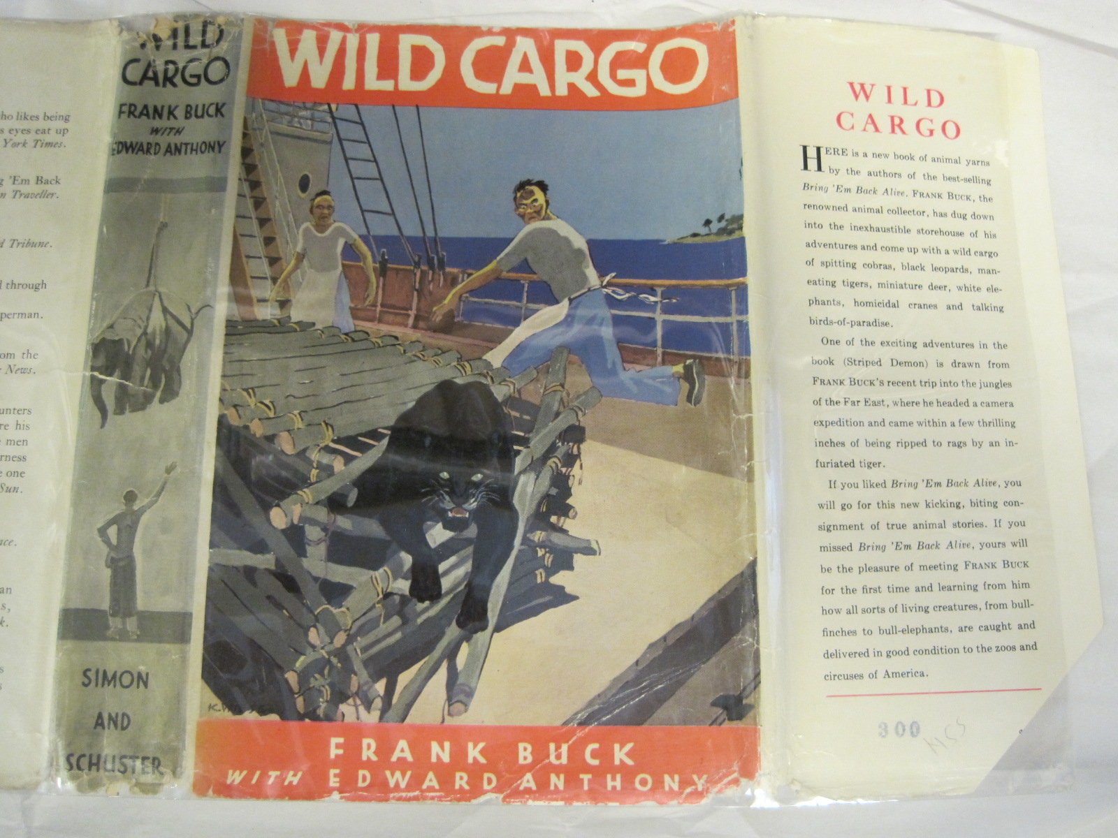WILD CARGO by Frank Buck with Edward Anthony: Very Good Hardcover (1932) | Stony Hill Books