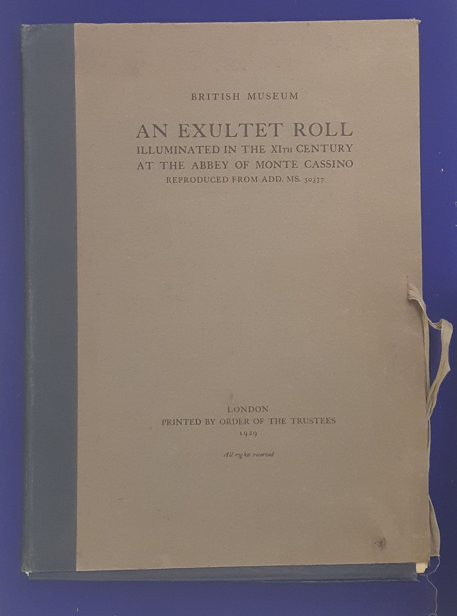 An Exultet Roll Illuminated in the XIth Century at the Abbey of Monte ...