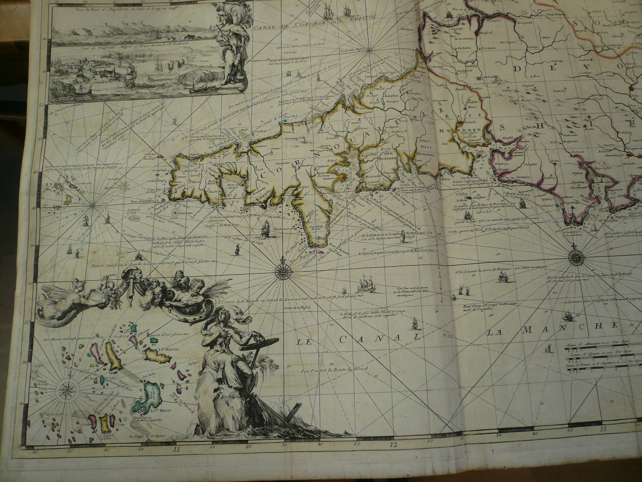 Carte Maritime de L'Angleterre depuis les Sorlingues jusques à Portland ...