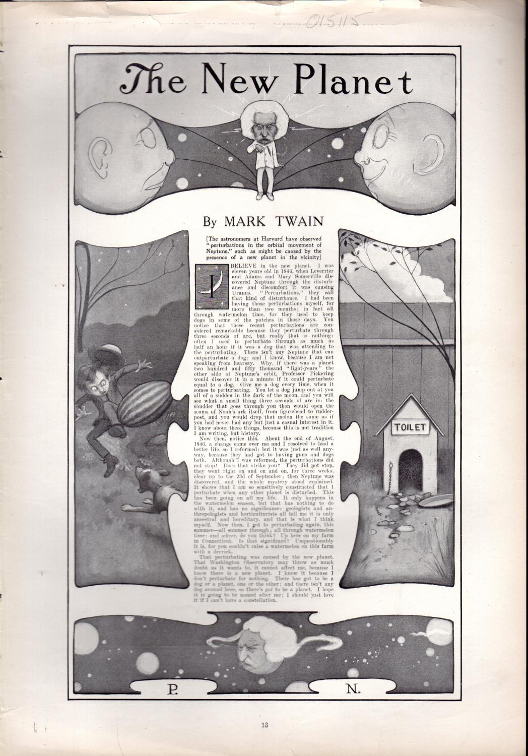 PRINT: "The New Planet" First Appearance Story and illustrations from ...