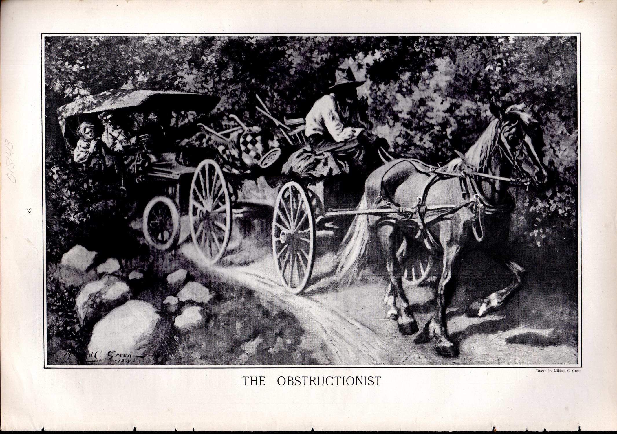 ENGRAVING: "The Obstructionist". engraving from Harper's Weekly ...