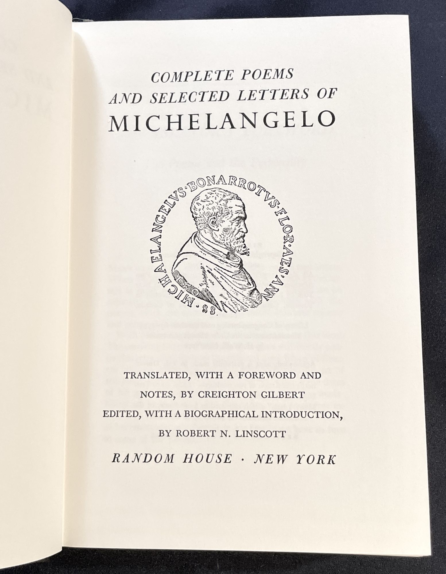 COMPLETE POEMS & SELECTED LETTERS OF MICHELANGELO; Translated, with a ...