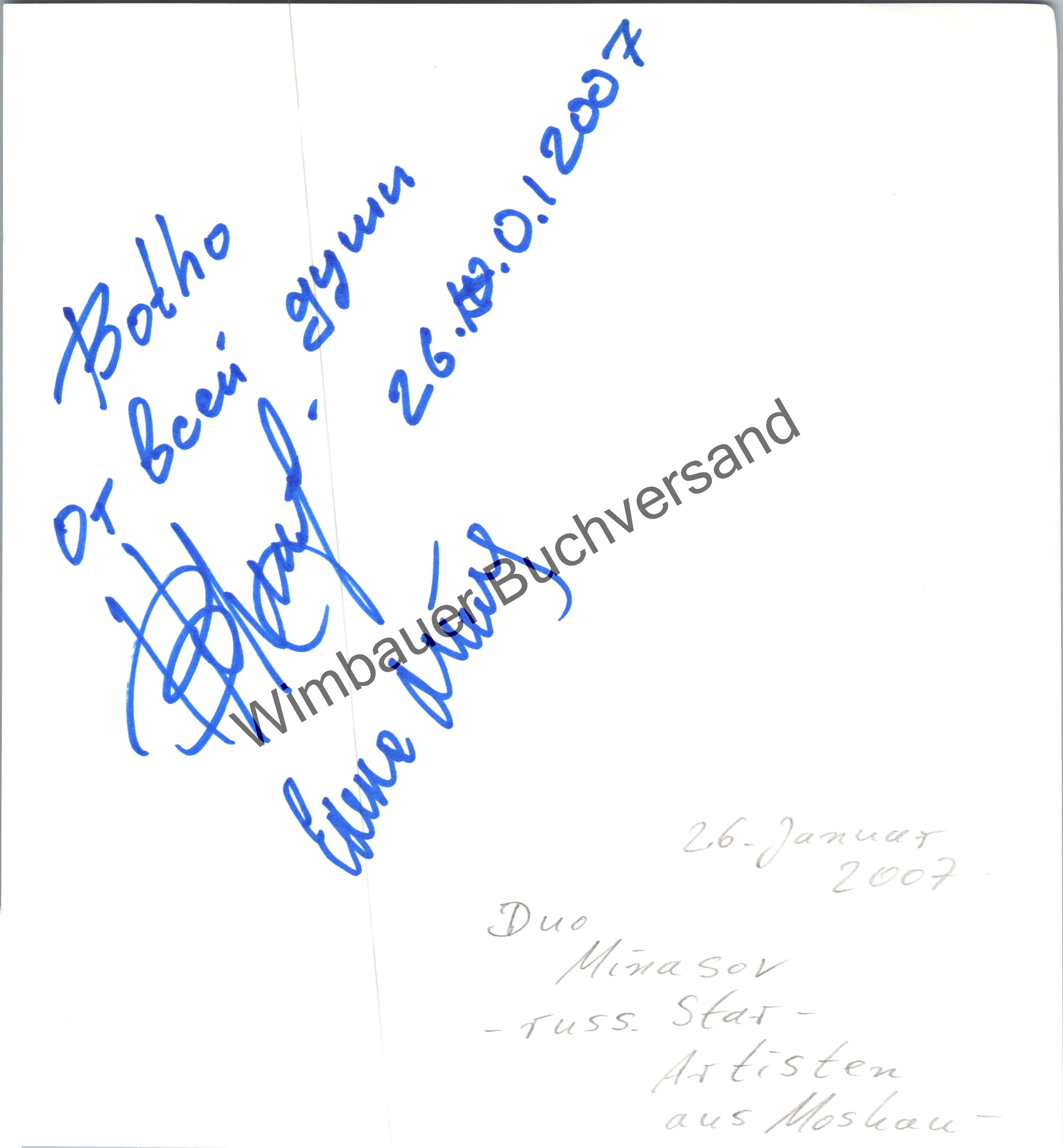 Original Autogramm Duo Minasov /// Autograph signiert signed signee von ...