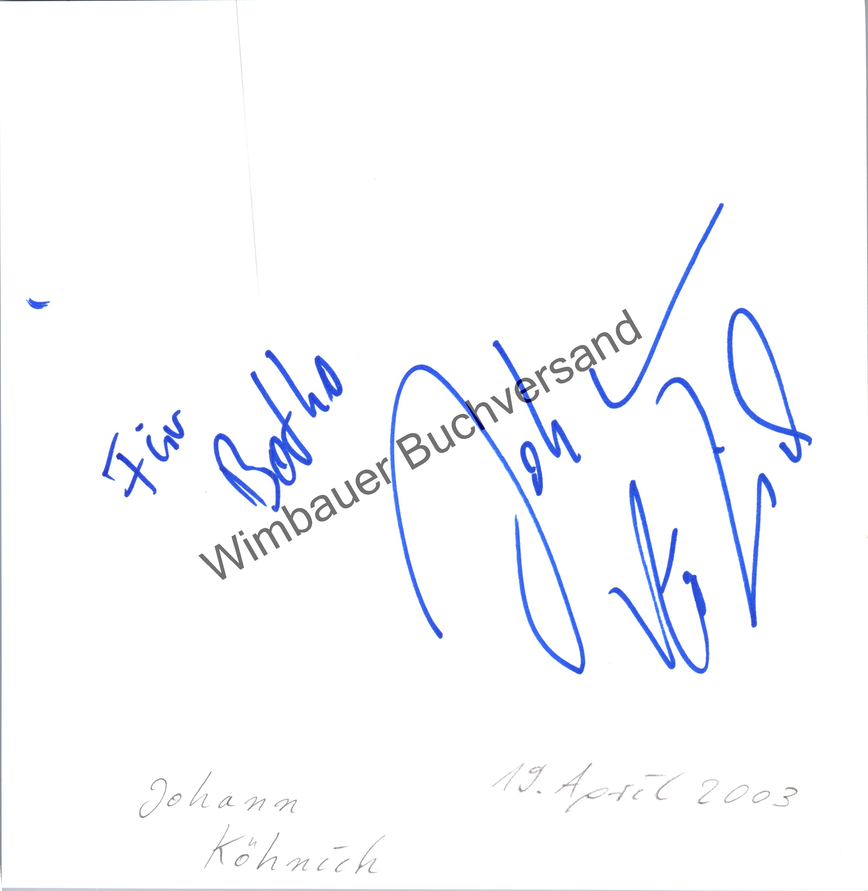 Original Autogramm Johann Köhnich / König /// Autogramm Autograph ...