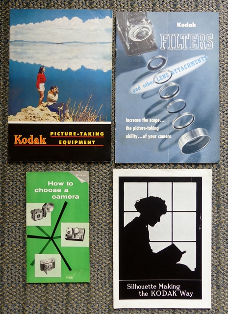 10 KODAK BROCHURES FROM 1940s, 1950s, INCLUDING: KODAK FILTERS AND ...
