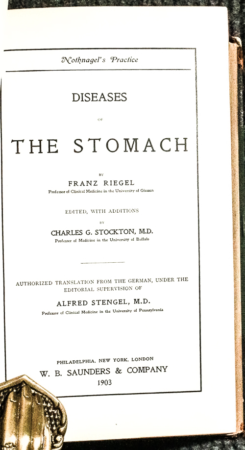 Nothnagels Practice: Diseases Of The Stomach Authorized Translaton From ...