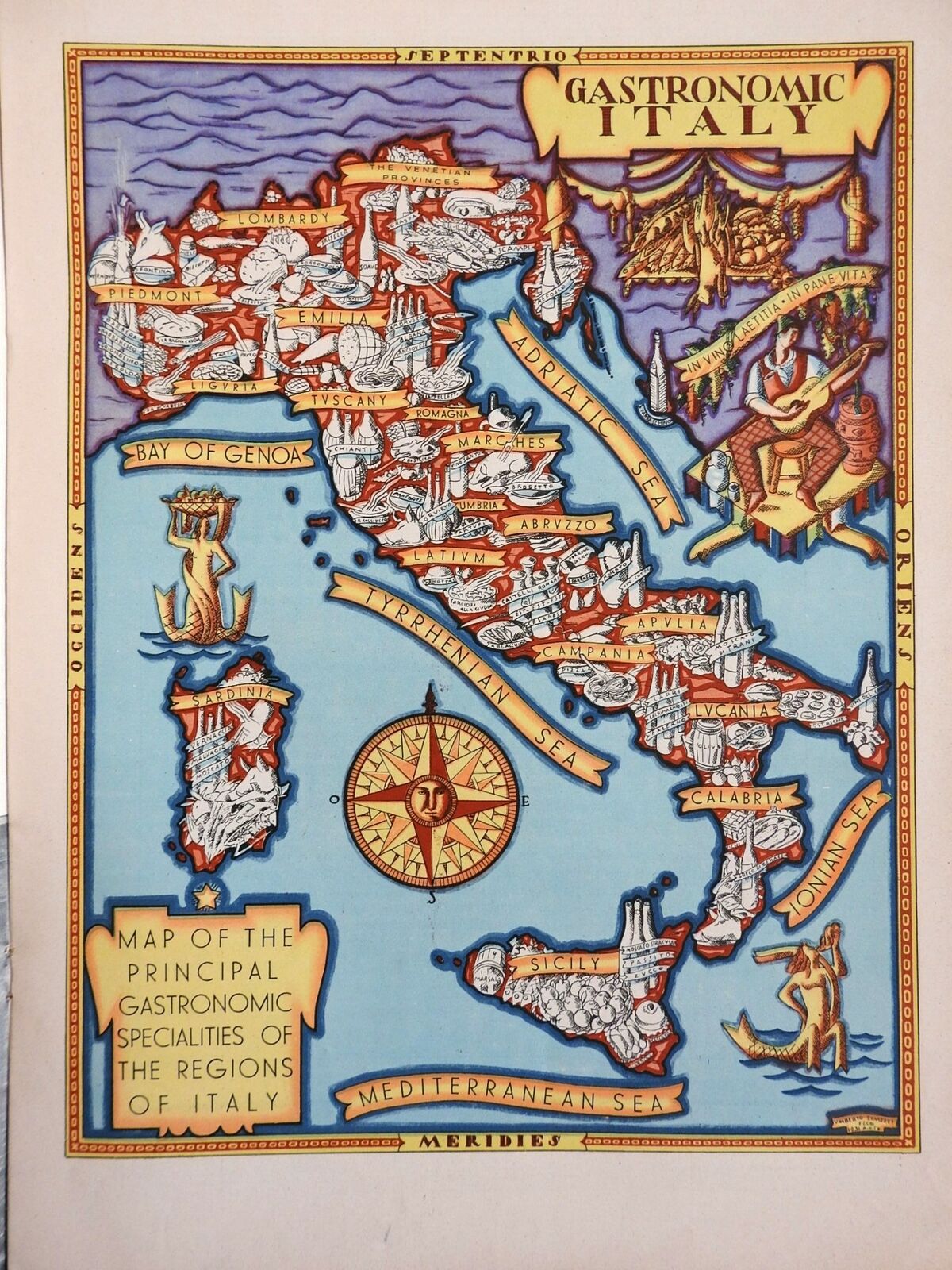 Travel in Italy 1933 illustrated Italian travel brochure cartoon ...