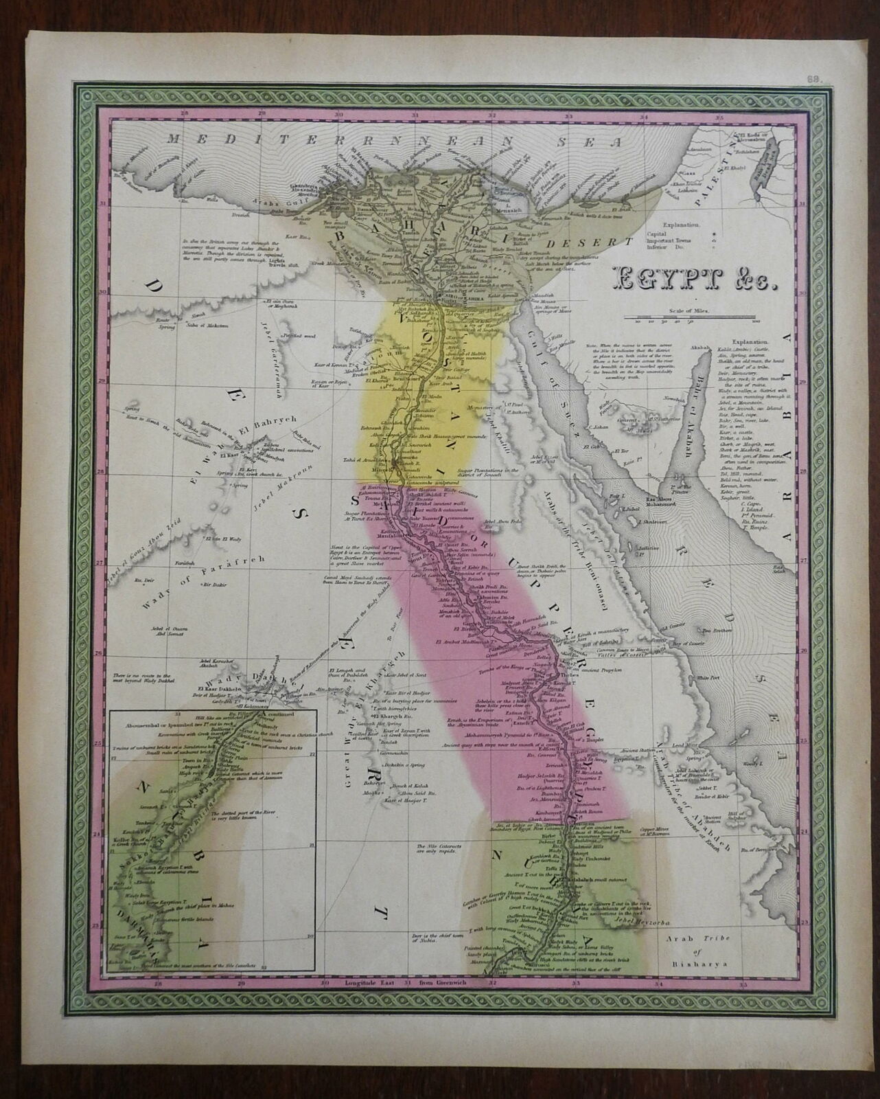 Ancient Egypt Nile River w/ excavations tombs mummies... | Barnebys