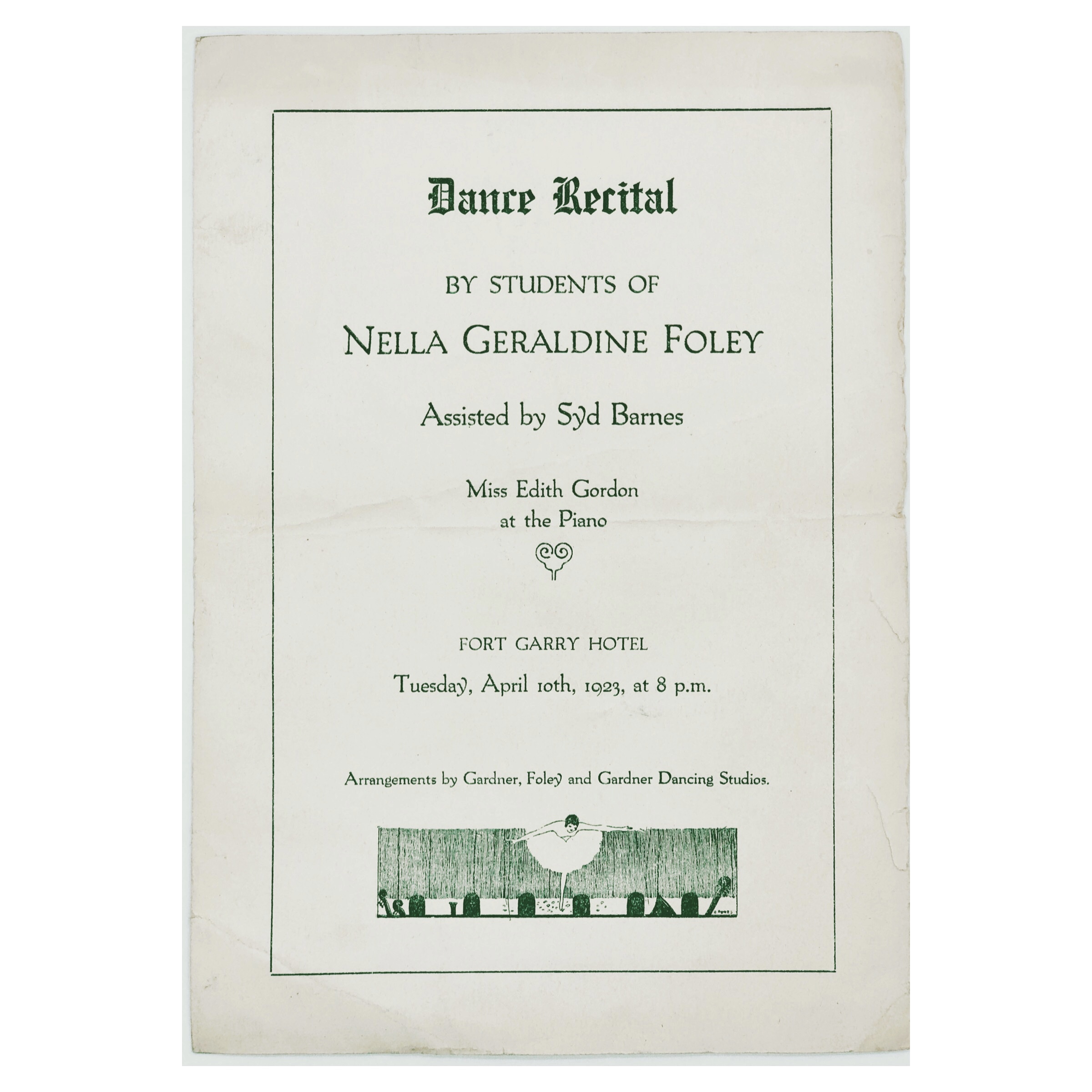 Programme of a] Dance Recital by Students of Nella Geraldine Foley ...
