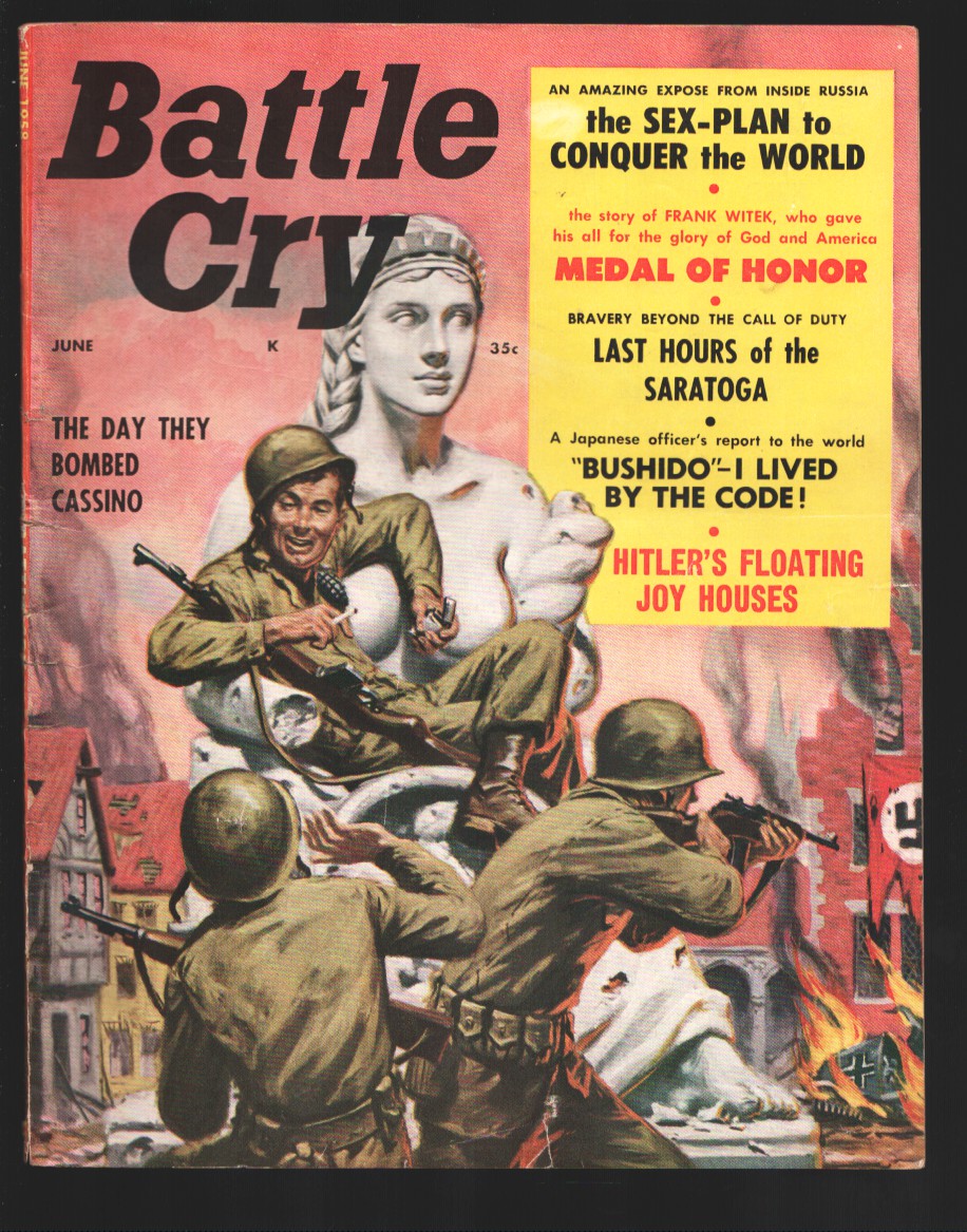 Battle Cry 6/1958-Clarence Doore GI taking over... | Barnebys