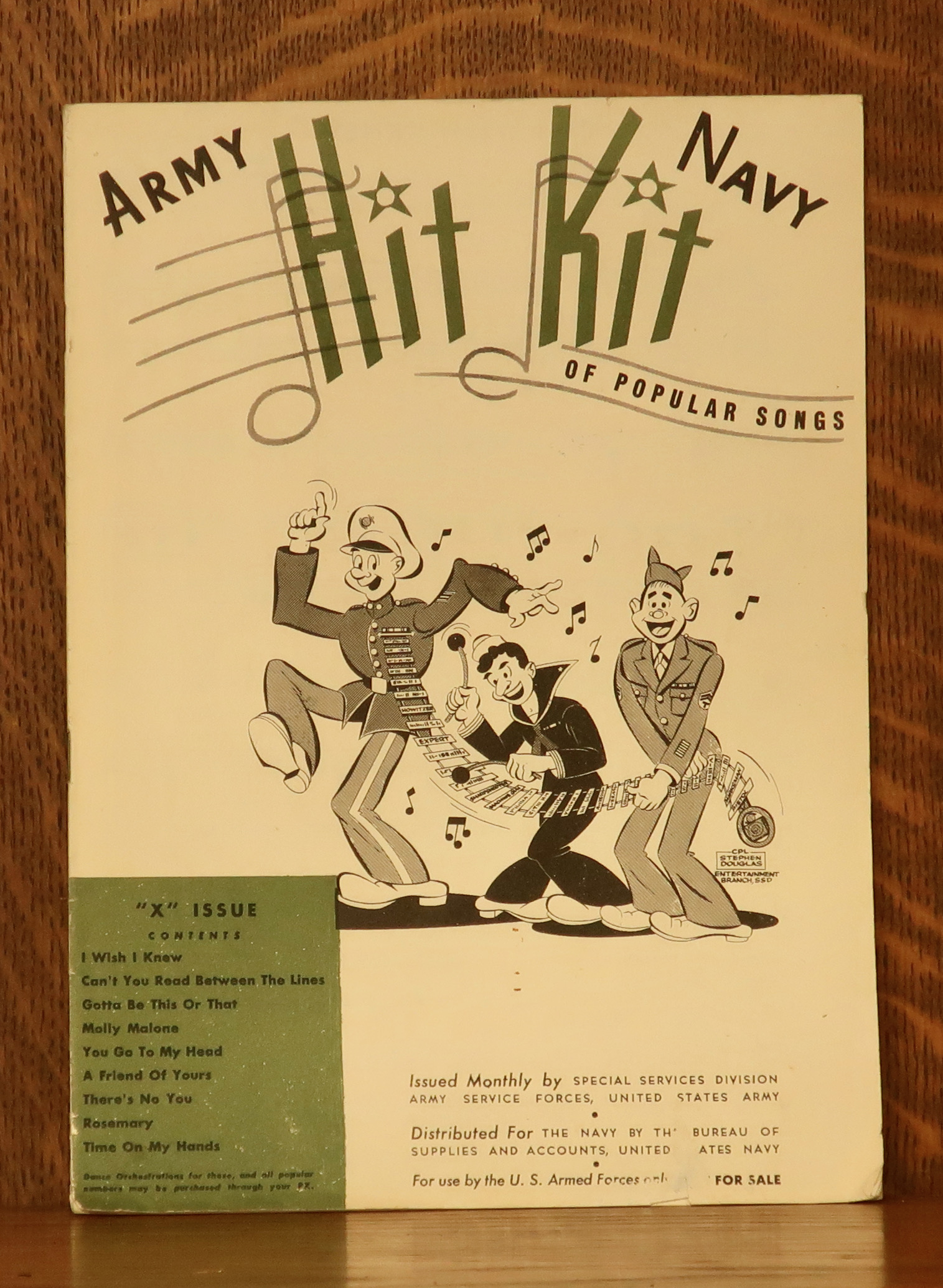 ARMY NAVY HIT KIT OF POPULAR SONGS - "X" ISSUE 1945 by Various: Very ...