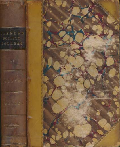 The Journal of the Linnean Society. [Zoology] Volume XIX. May 1885 ...