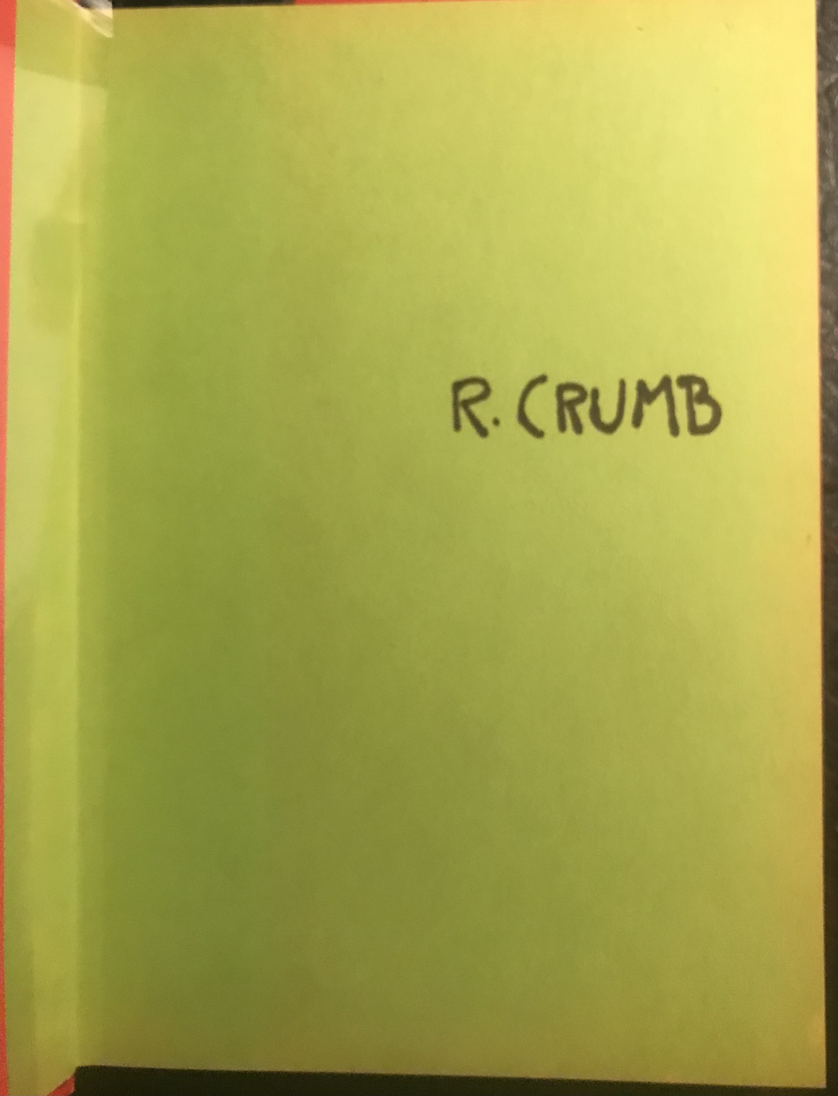 R. Crumb's The Yum Yum Book (signed) par Crumb, R: Fine Hardcover (1975 ...