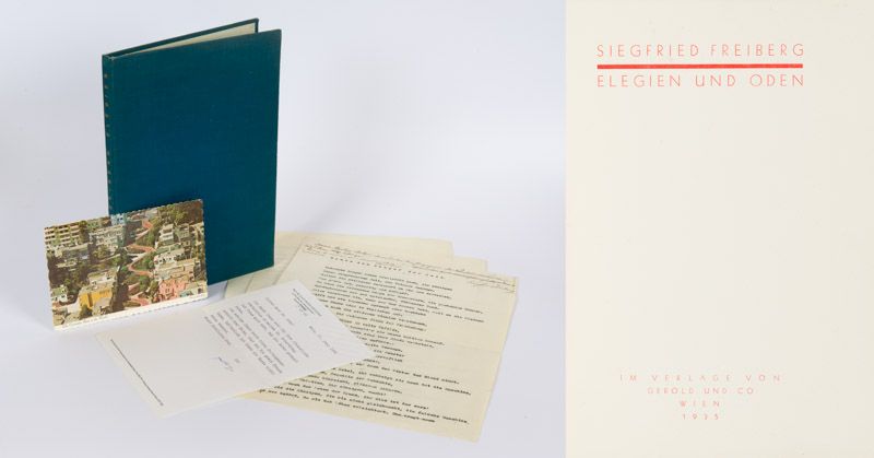 Elegien und Oden. [Mit gewidmetem, signiertem Gedicht-Typoskript an ...