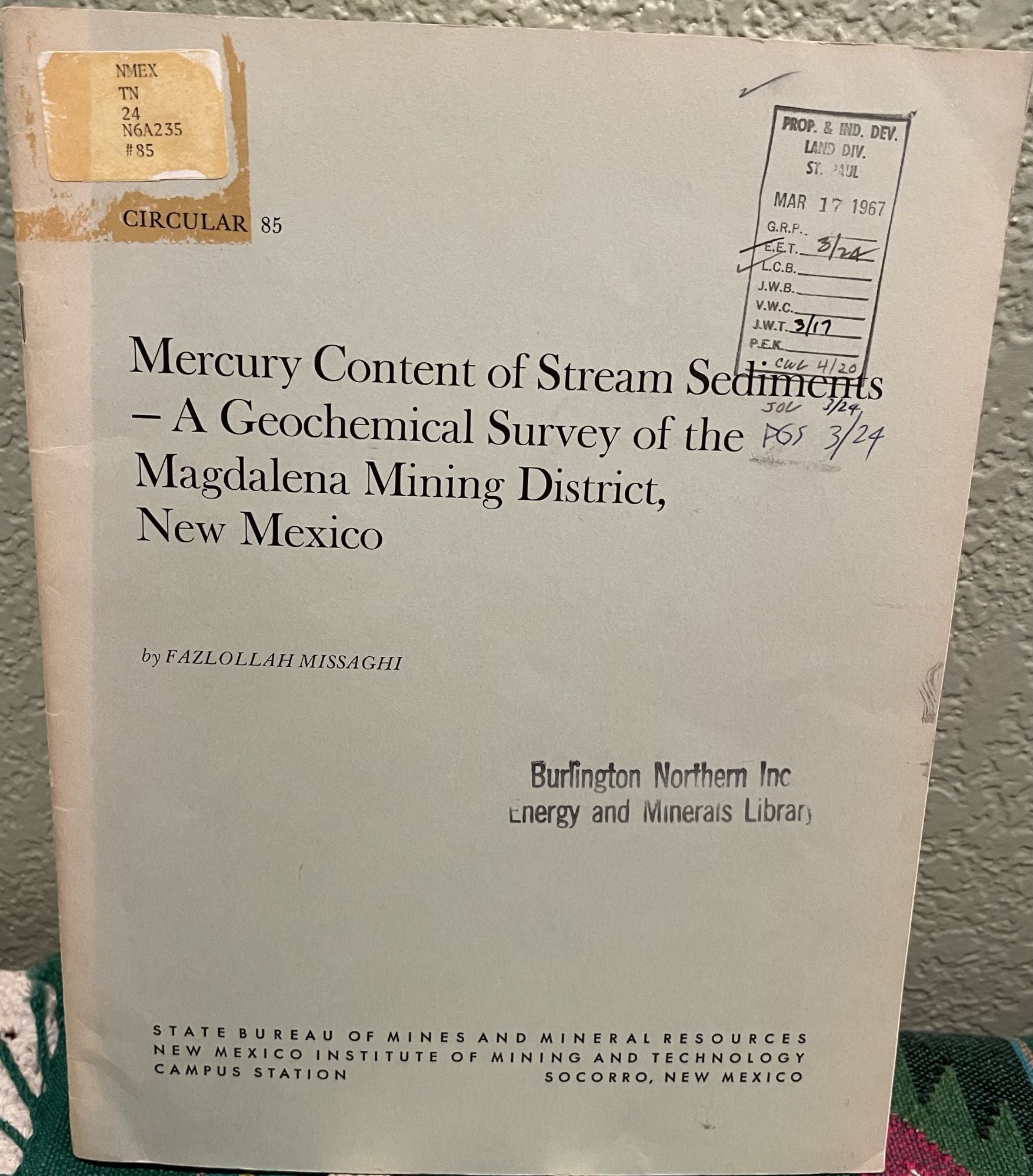 Mercury content of stream sediments a geochemical survey of the ... Mercury content of stream sediments a geochemical survey of the ...