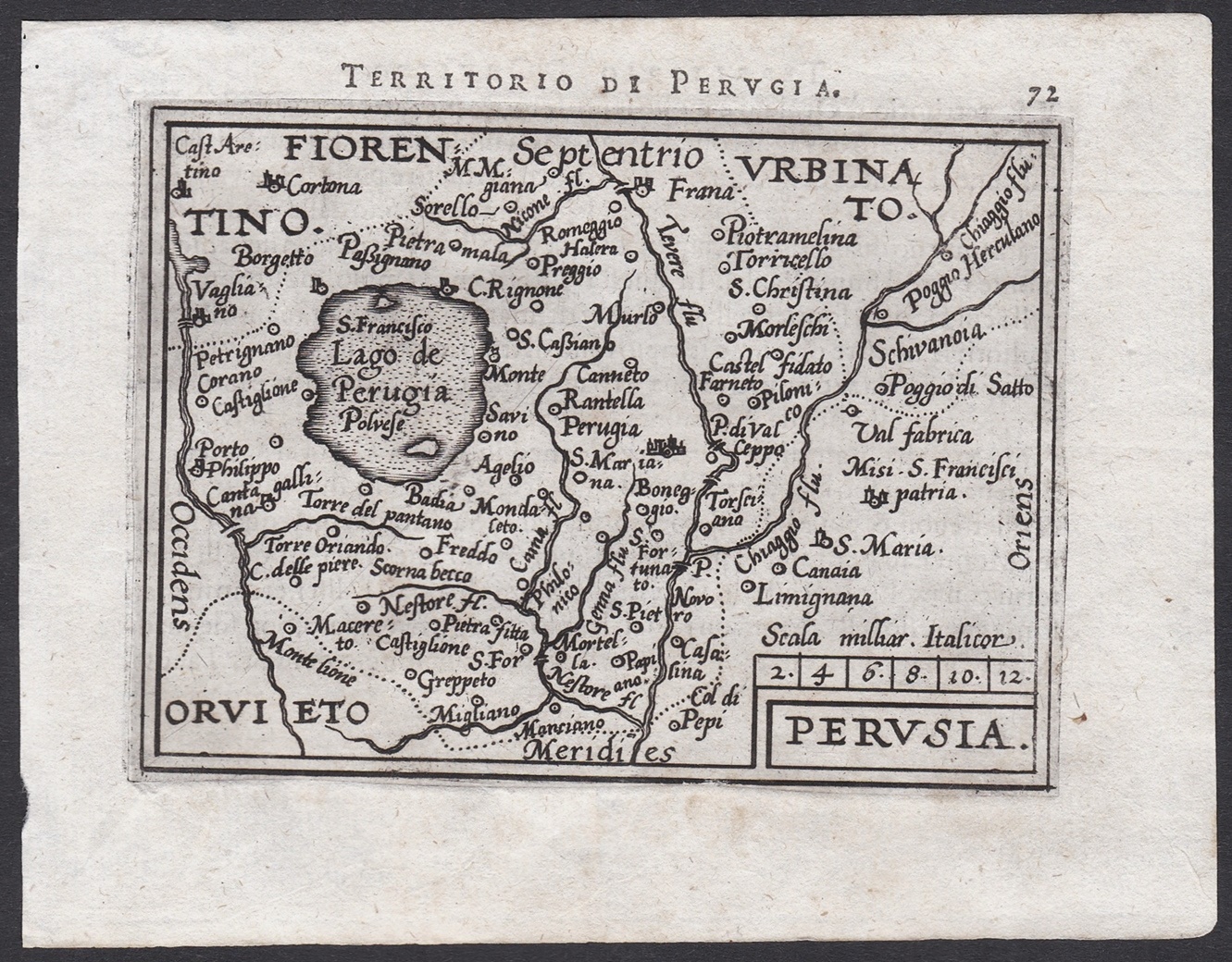 Territorio di Perugia | Perusia" - Perugia Umbria carta incisione Karte ...