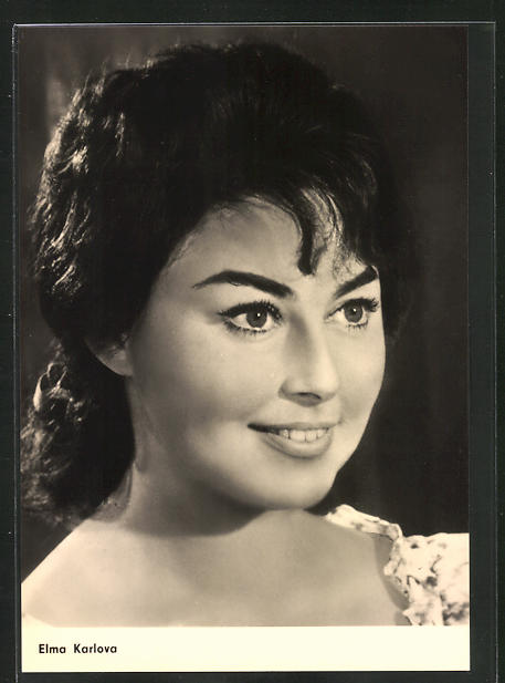 Ansichtskarte Schauspielerin Elma Karlova: Manuskript ...