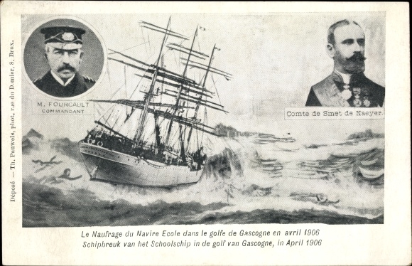 Ansichtskarte / Postkarte Segelschiff, Commandant Fourcault, Le ...