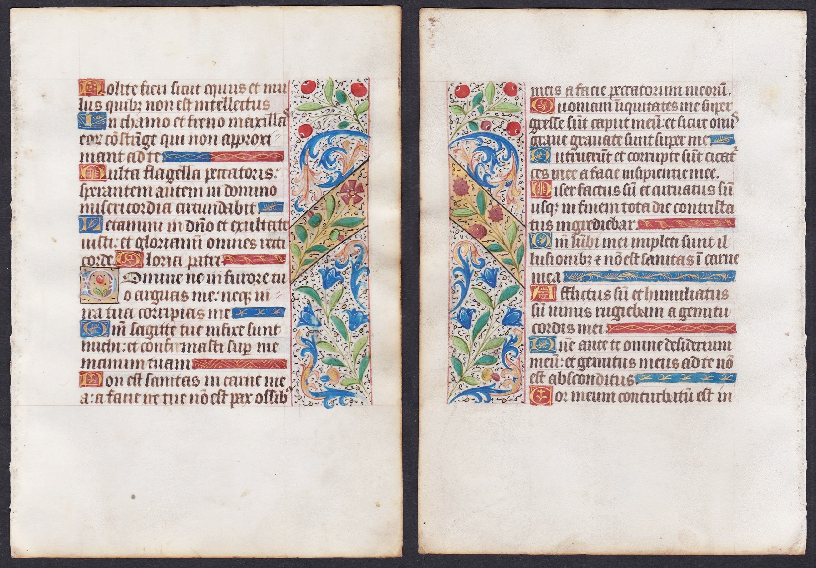 15th century manuscript leaf on vellum / Pergament-Blatt... | Barnebys