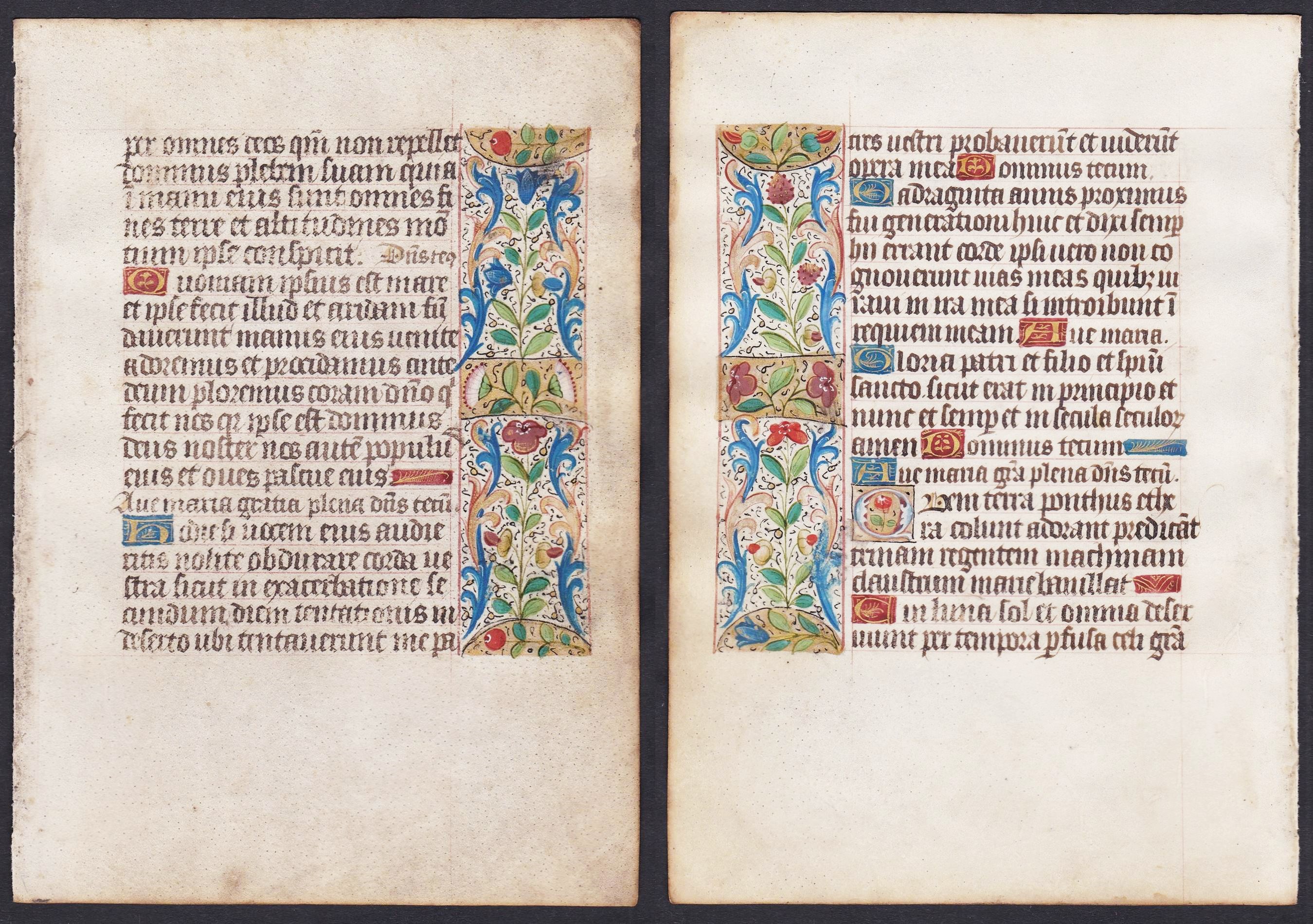 15th century manuscript leaf on vellum / Pergament-Blatt... | Barnebys