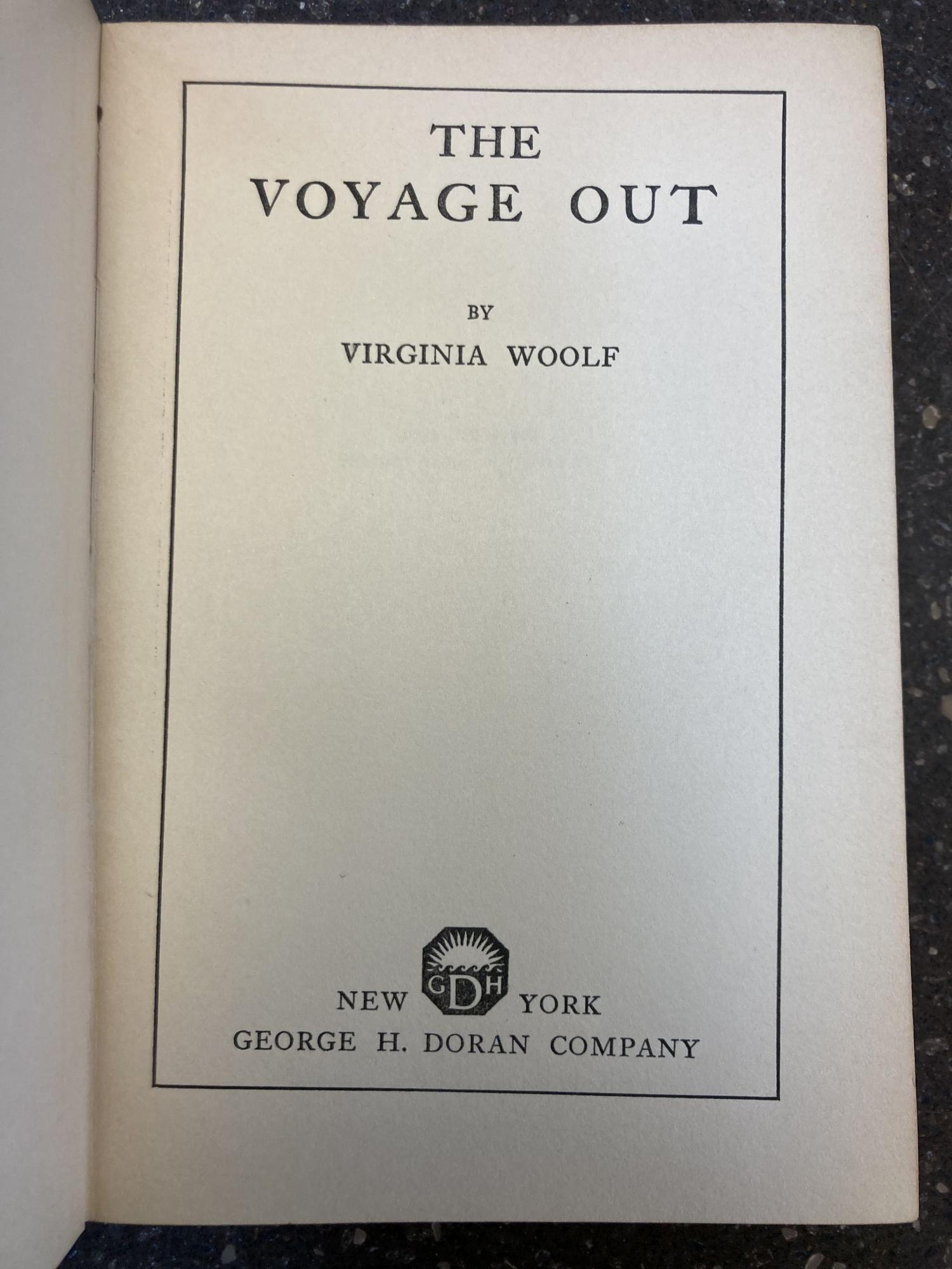 THE VOYAGE OUT by Woolf, Virginia: Hardcover (1920) First American ...