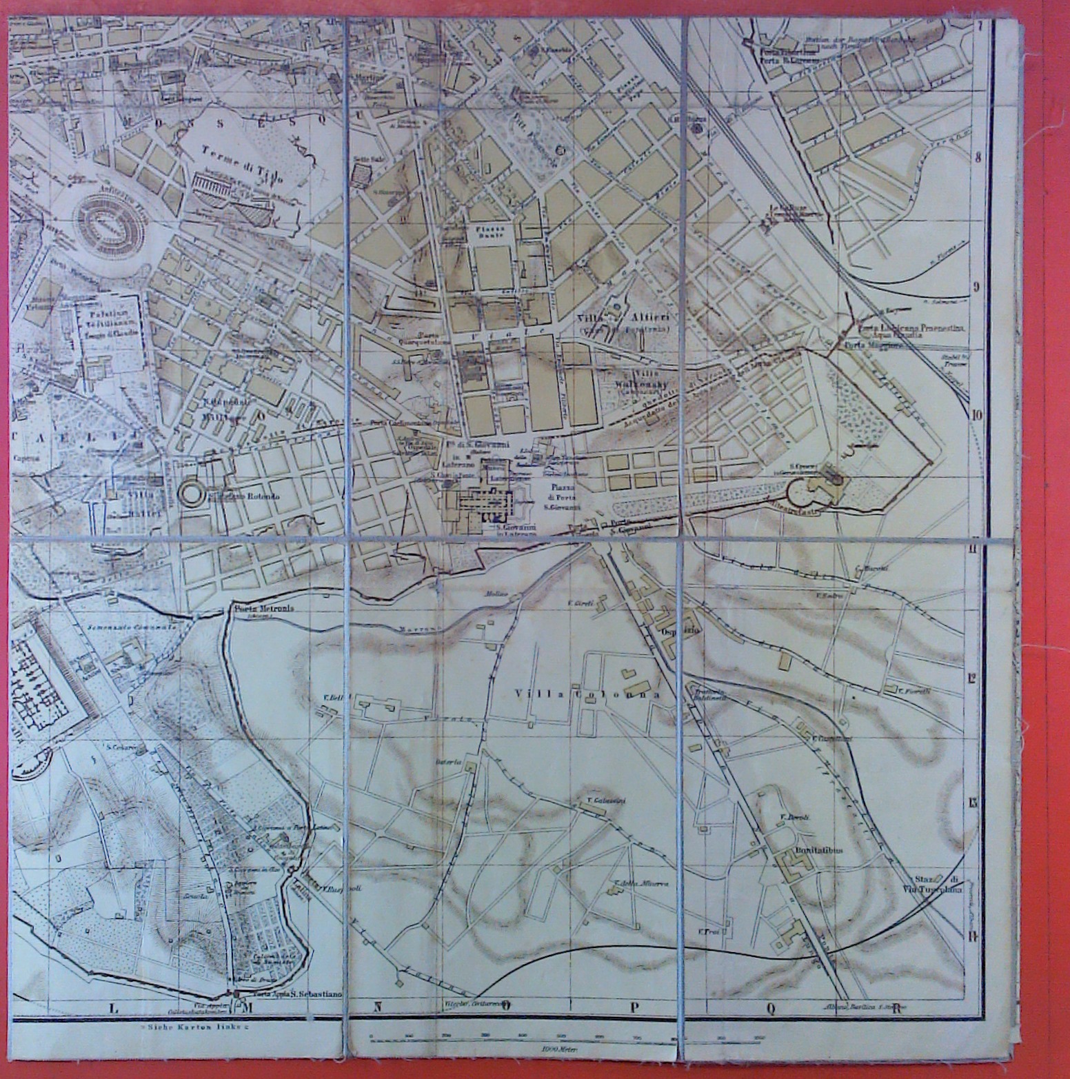 Rom. Landkarte Maßstab 1 : 8800. Maße Karte: ca. 70 x 61 cm. von Ohne ...
