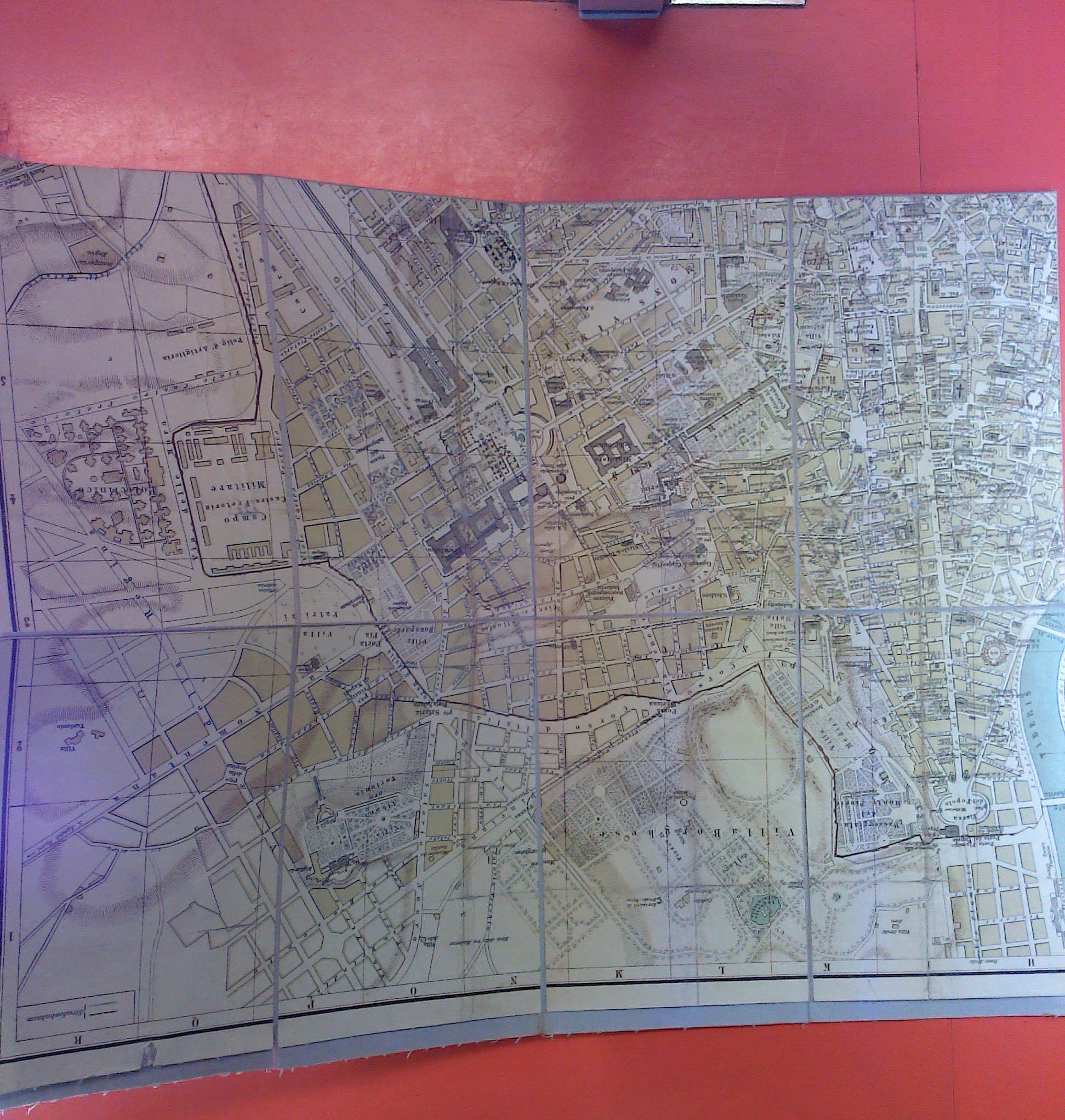 Rom. Landkarte Maßstab 1 : 8800. Maße Karte: ca. 70 x 61 cm. by Ohne ...