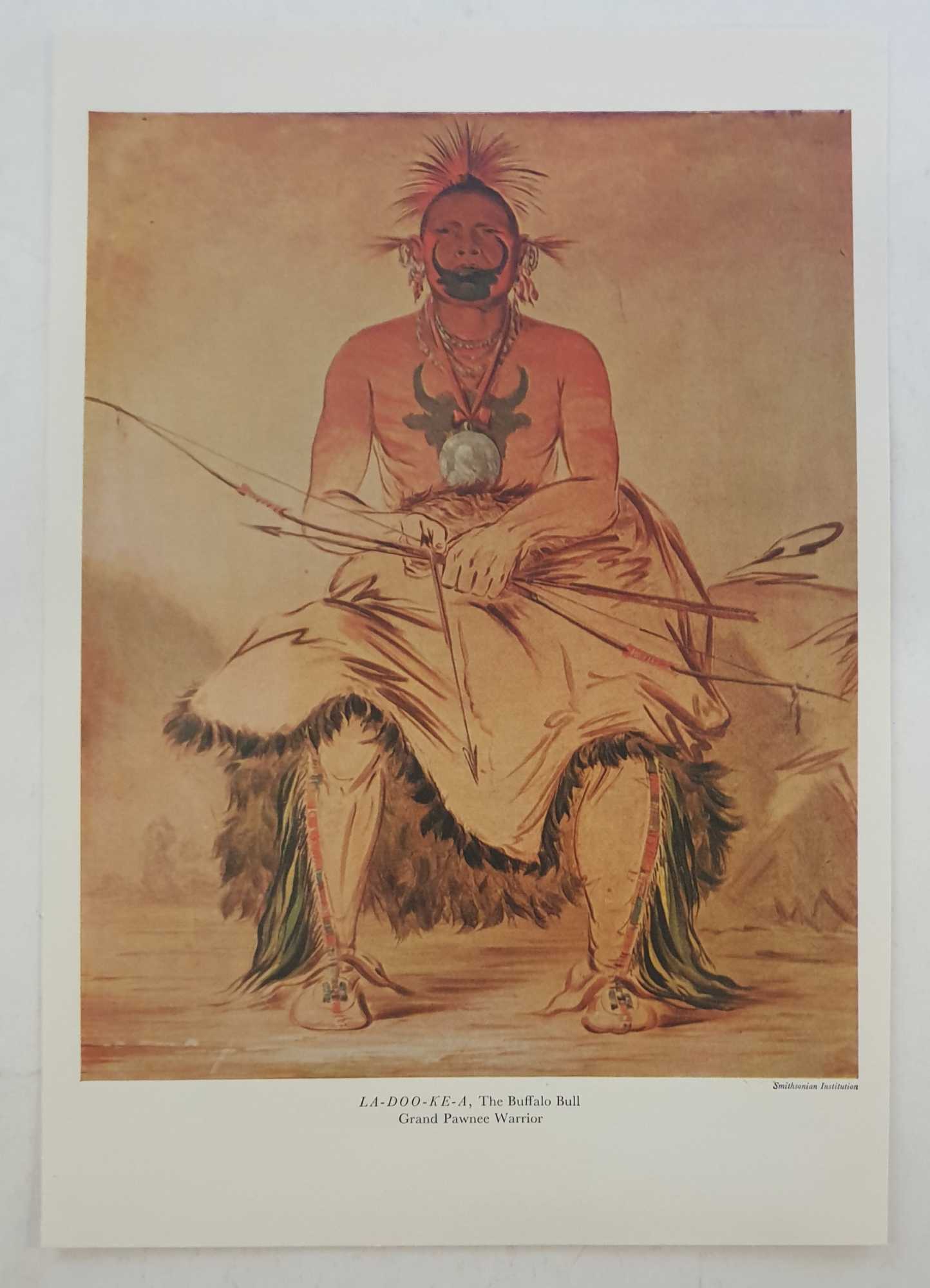 Portrait of Buffalo Bull, Grand Pawnee Warrior (1959 Lithograph) by ...