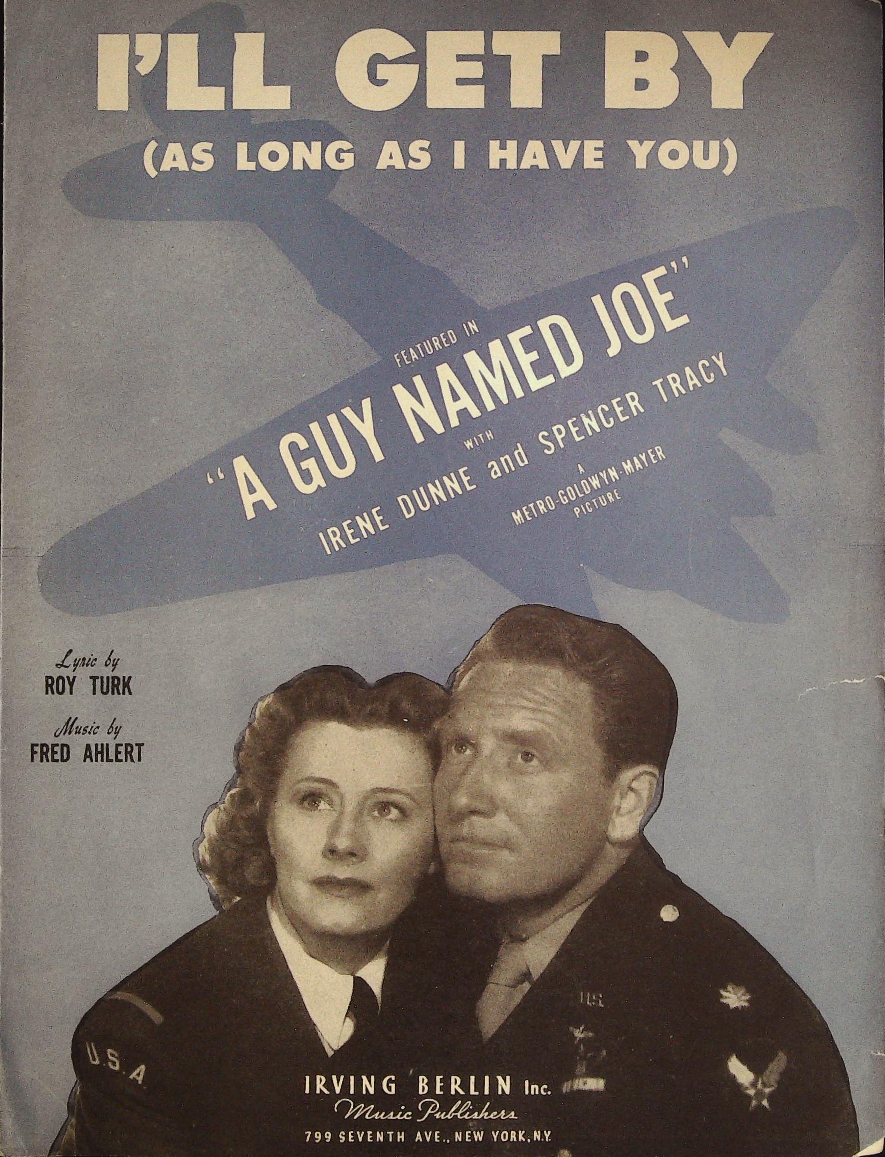 A Guy Named Joe Sheet Music 1944 Irene Dunne, Spencer Tracy by Roy Turk ...